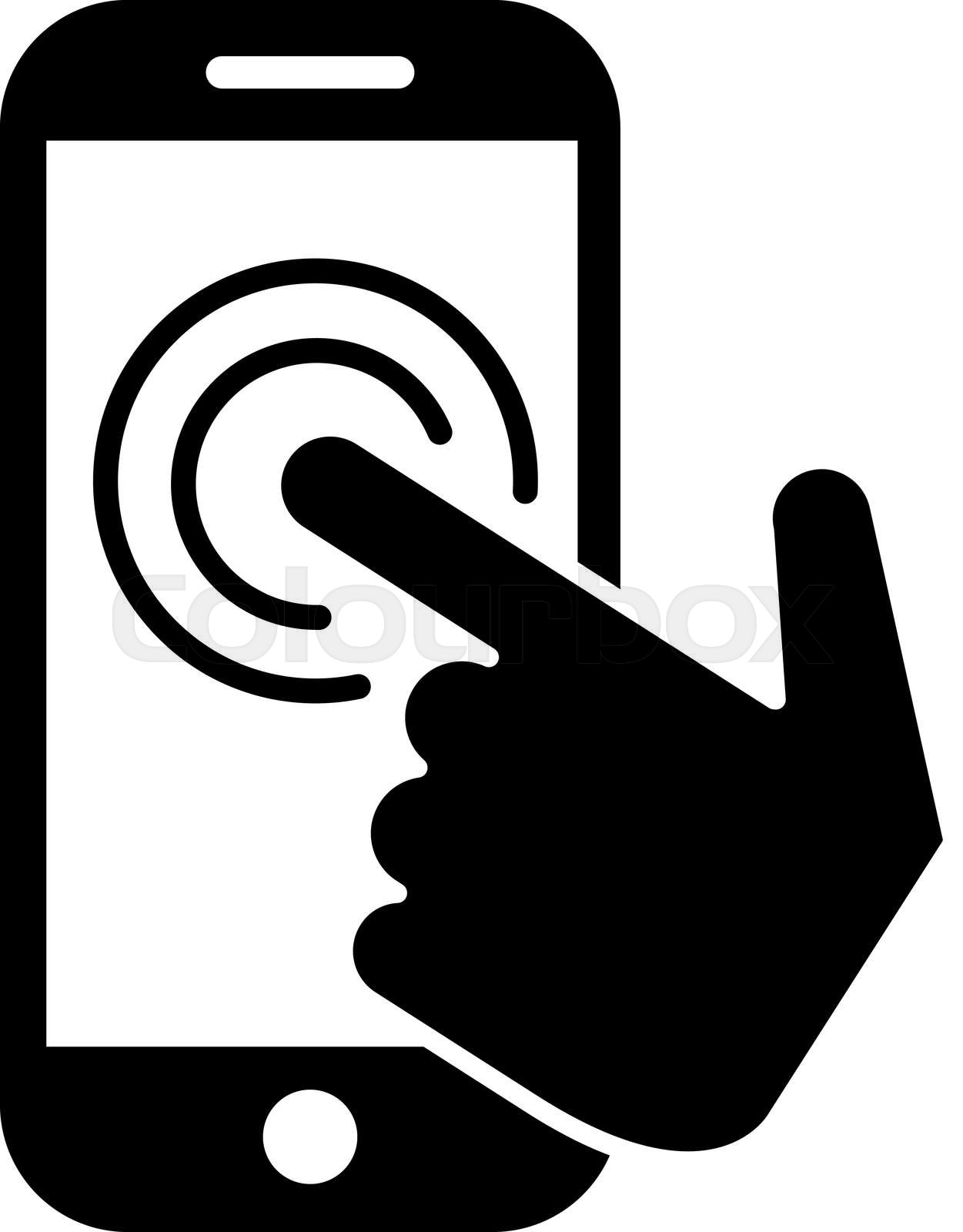 Tap on phone | Stock vector | Colourbox