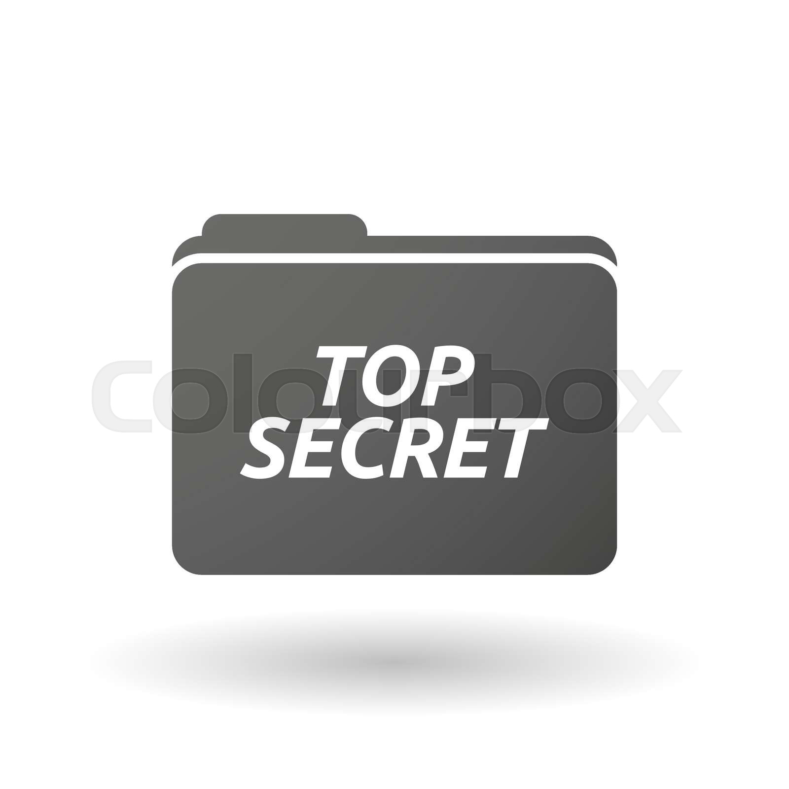 Isolated folder icon with the text TOP SECRET | Stock vector | Colourbox