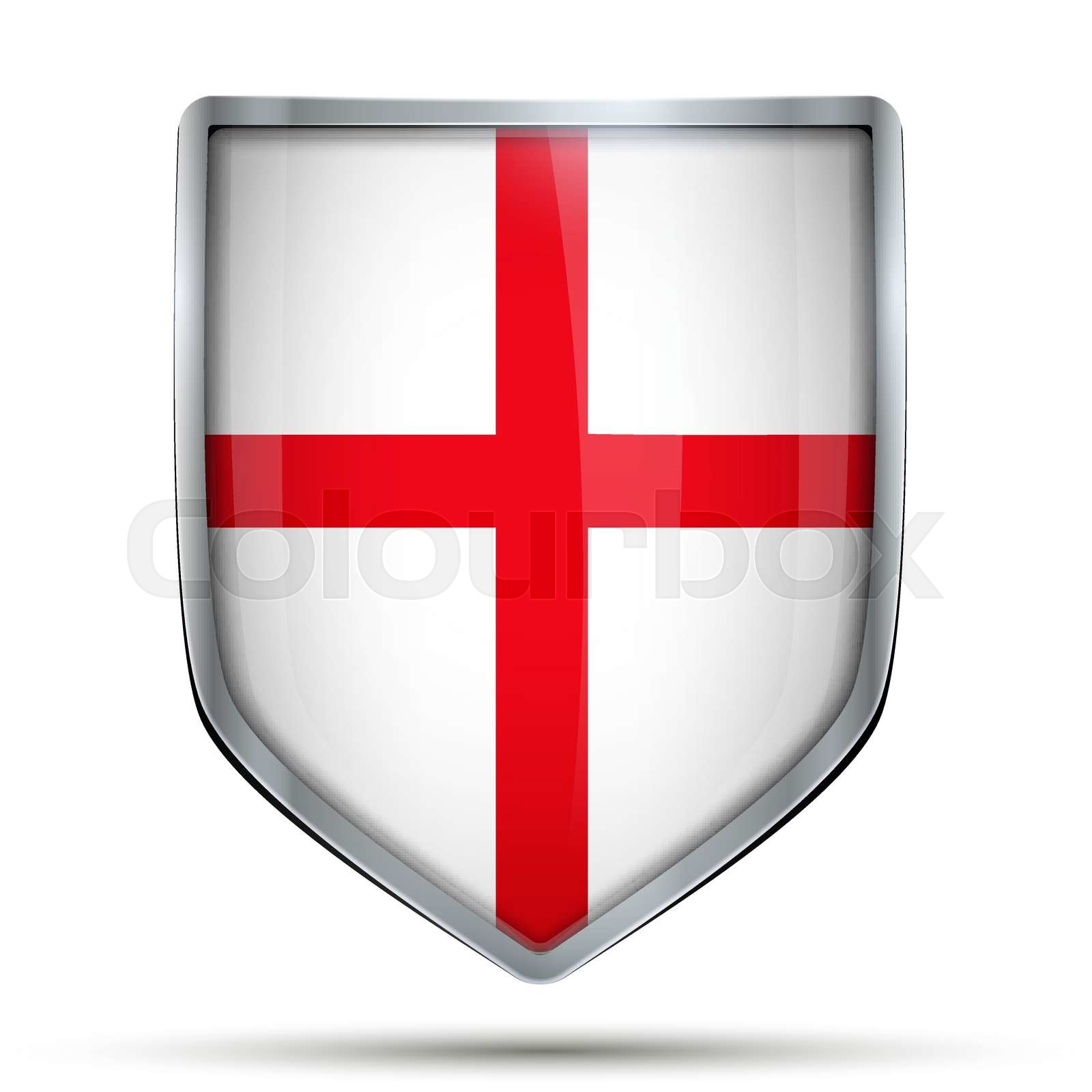 Shield with flag England | Stock vector | Colourbox
