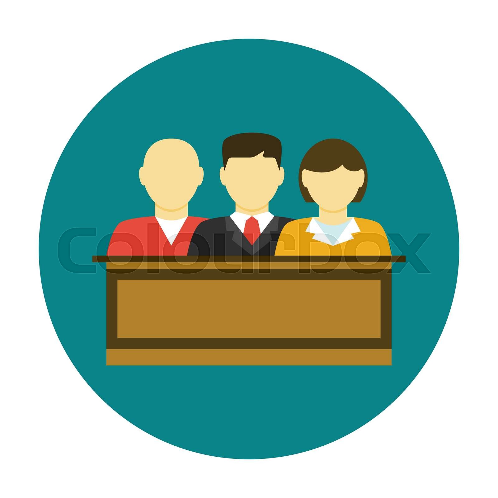 Jury icon flat | Stock vector | Colourbox