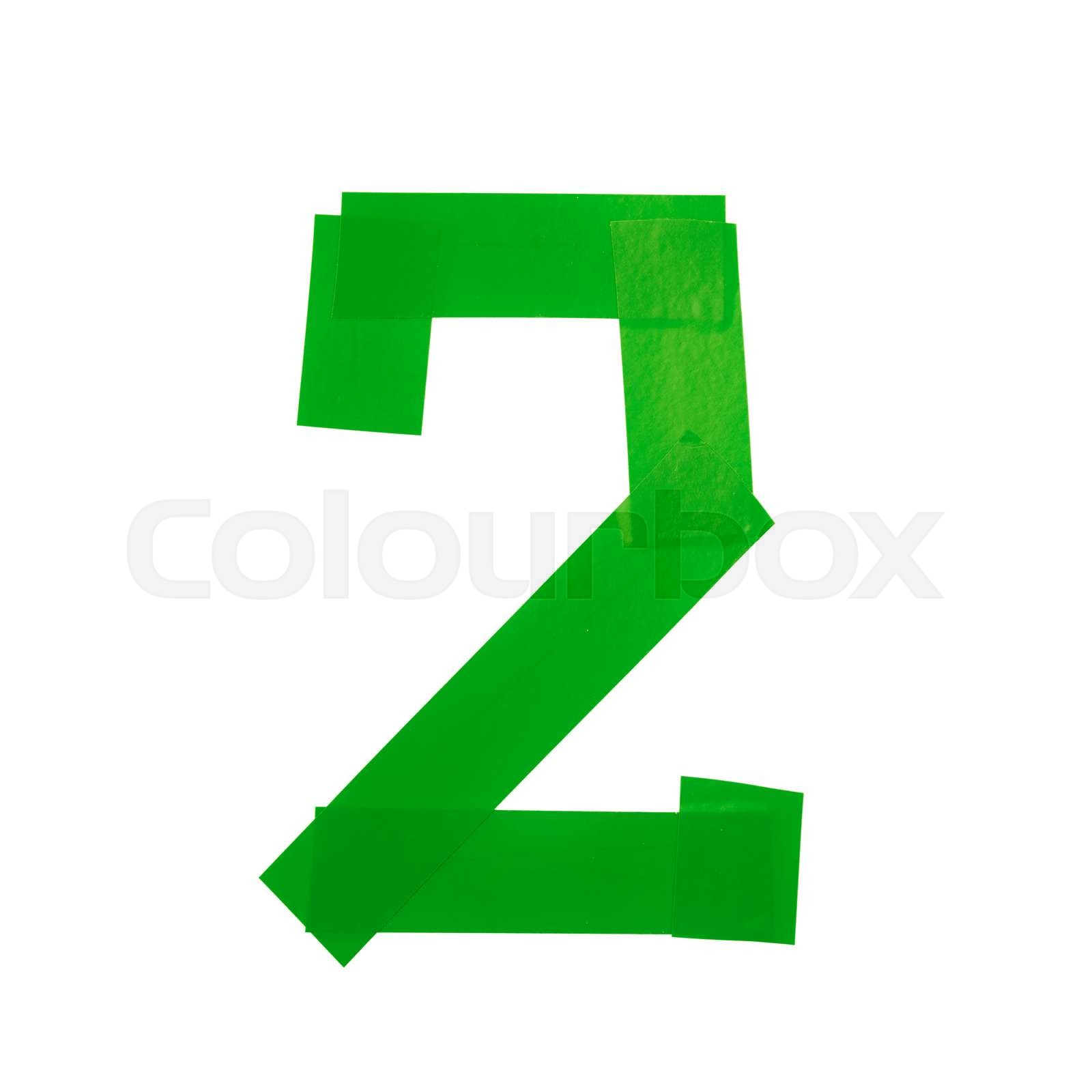 Number two symbol made of insulating tape | Stock image | Colourbox
