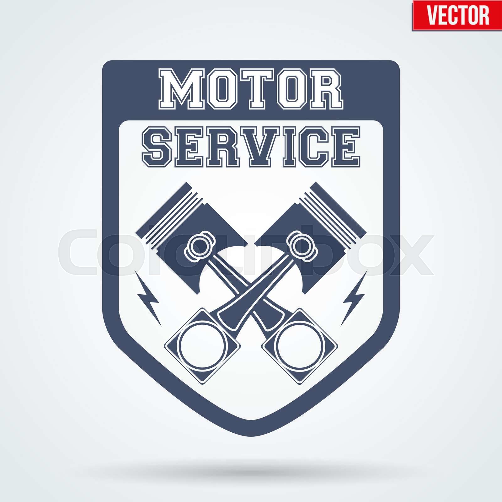 Vintage Motor Service Signs and Label | Stock vector | Colourbox
