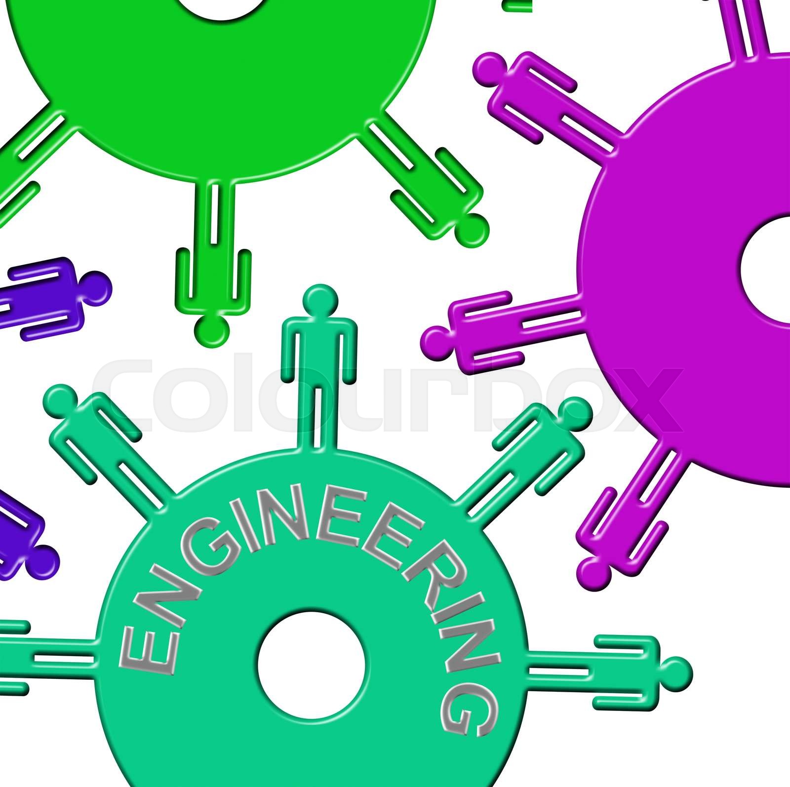 Engineering Cogs Represents Gear Wheel And Clockwork | Stock image ...