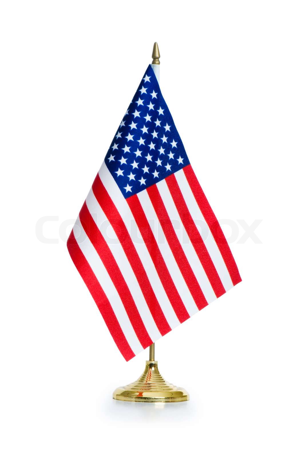 USA-Flagge auf dem weißen Hintergrund isoliert | Stock Bild | Colourbox