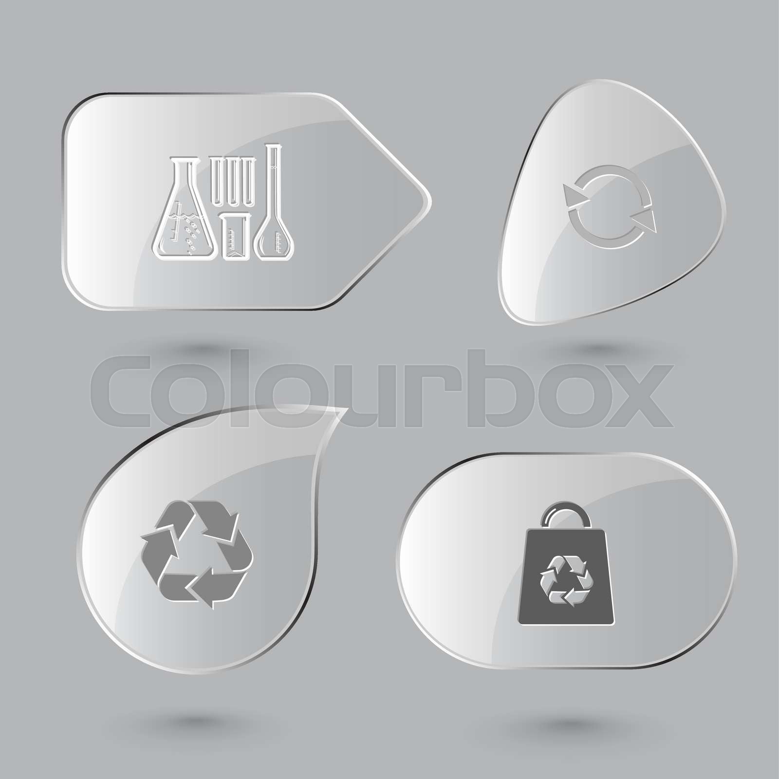 chemical test tubes, recycle symbol, recycle symbol, bag. | Stock ...