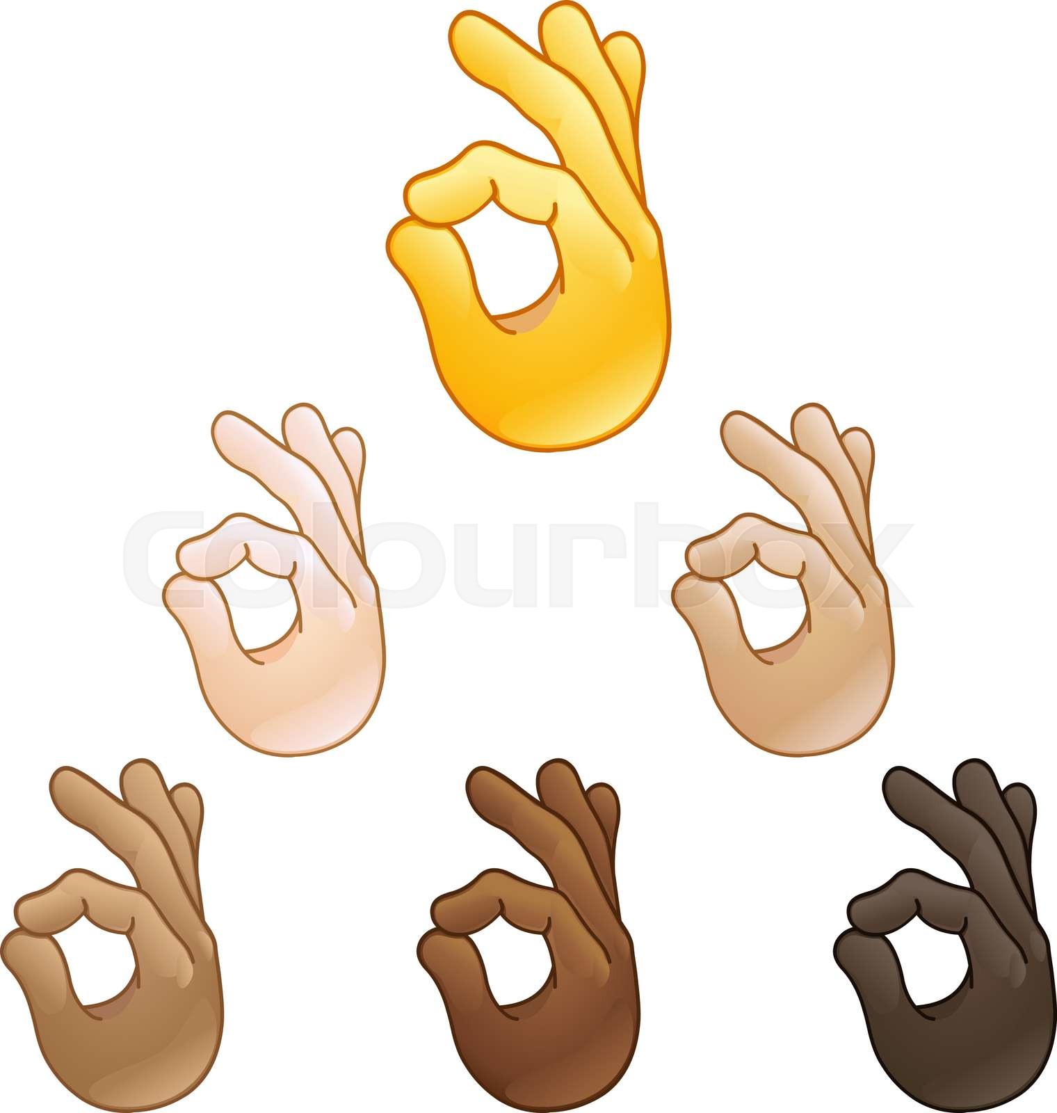 Ok hand sign emoji | Stock vector | Colourbox