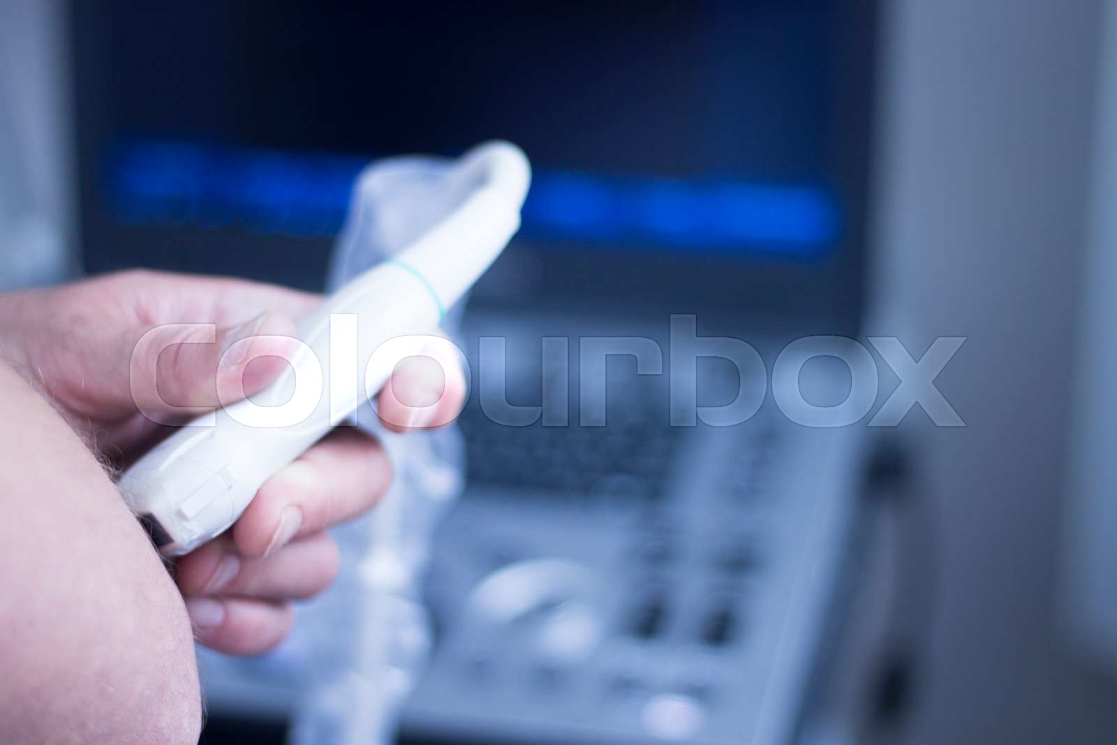 Ultrasound ecography EPI physiotherapist | Stock image | Colourbox