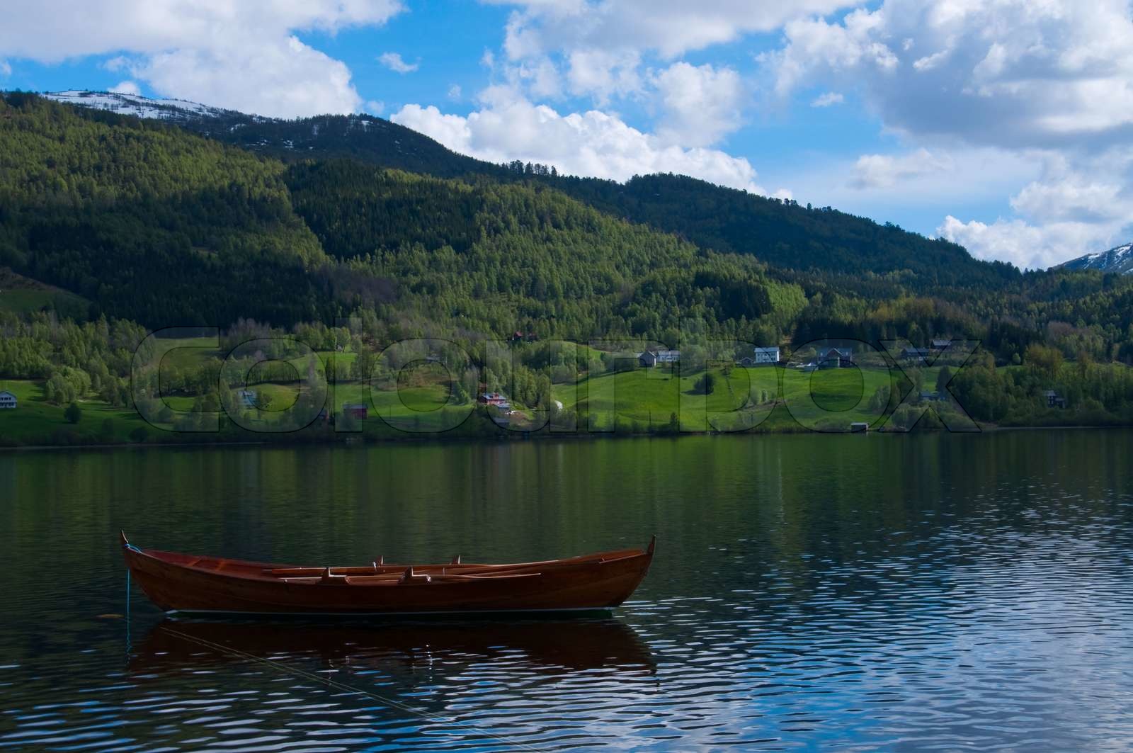 Rowboat on lake | Stock image | Colourbox