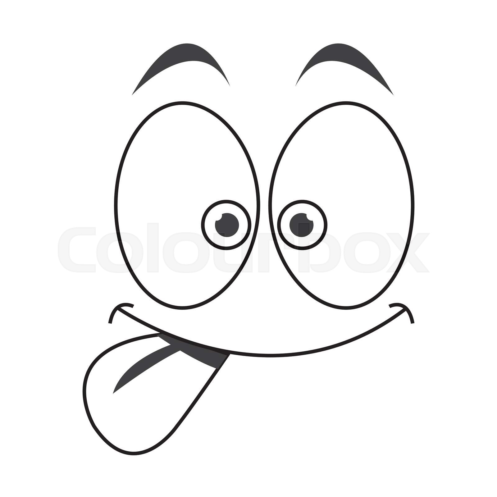 tongue out emoticon face icons | Stock vector | Colourbox