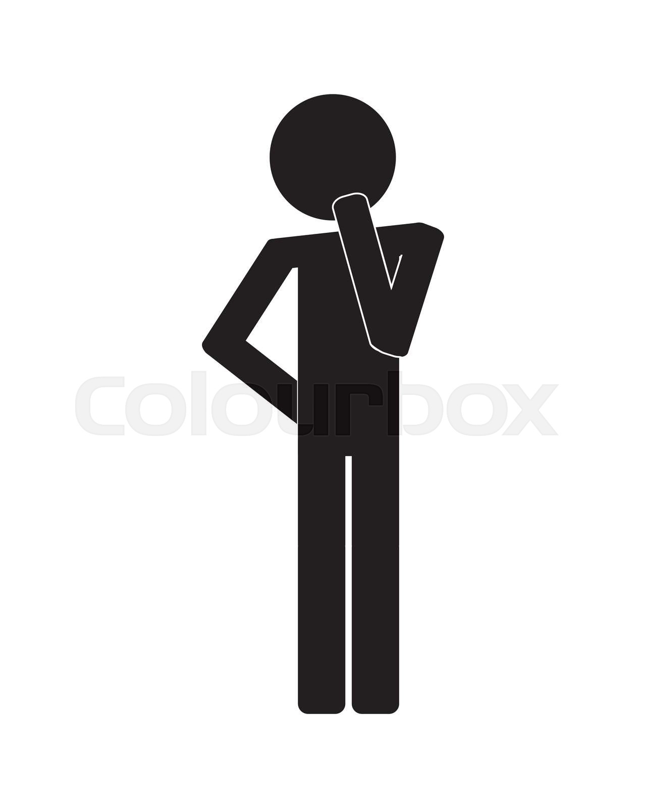 person pictogram wondering icon | Stock vector | Colourbox