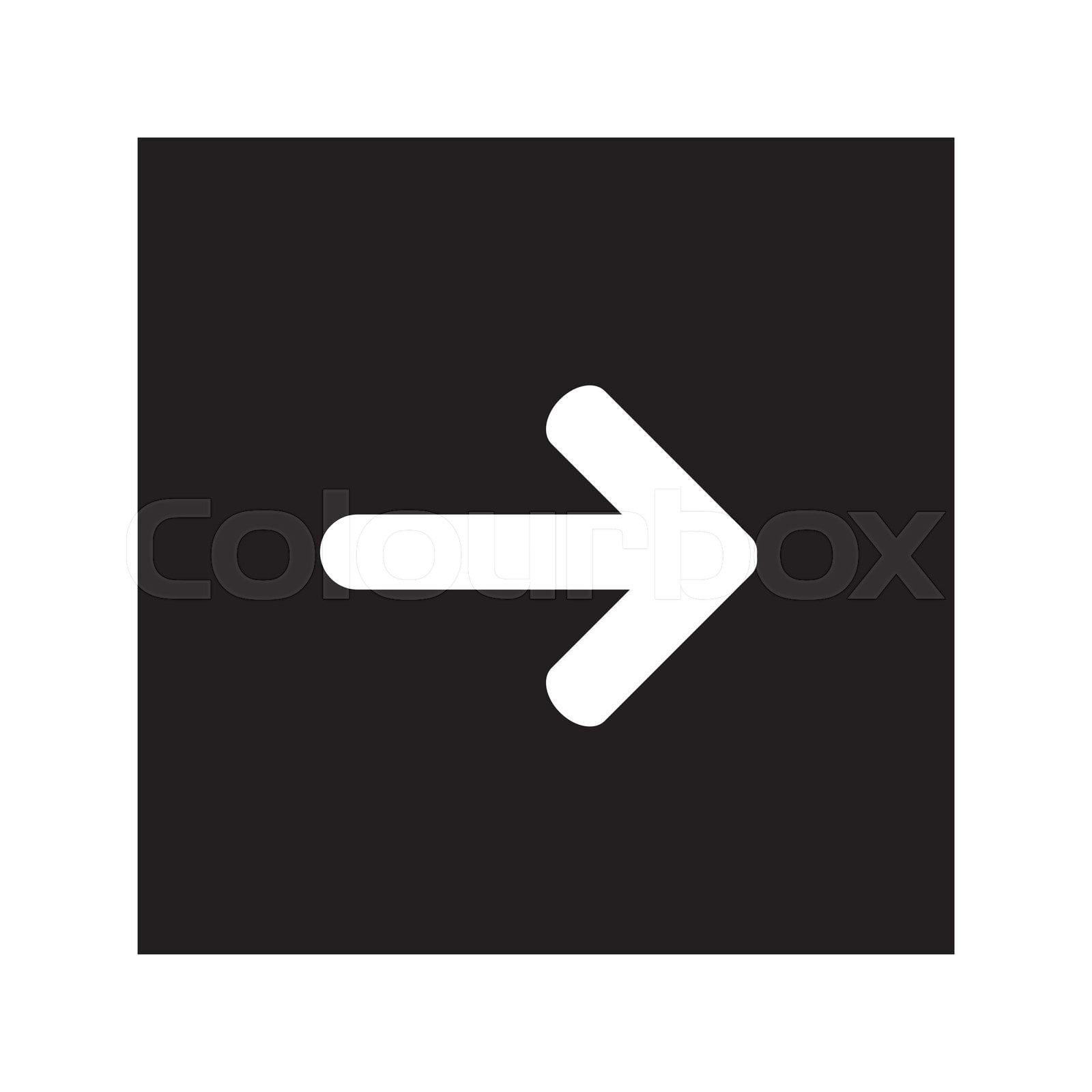 arrow pointing right icon | Stock vector | Colourbox