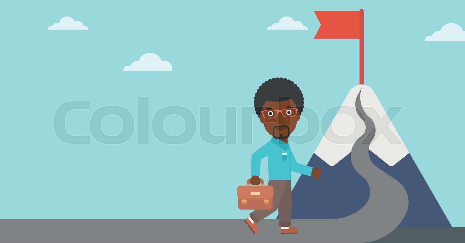 Cheerful leader business man vector illustration. | Stock vector ...