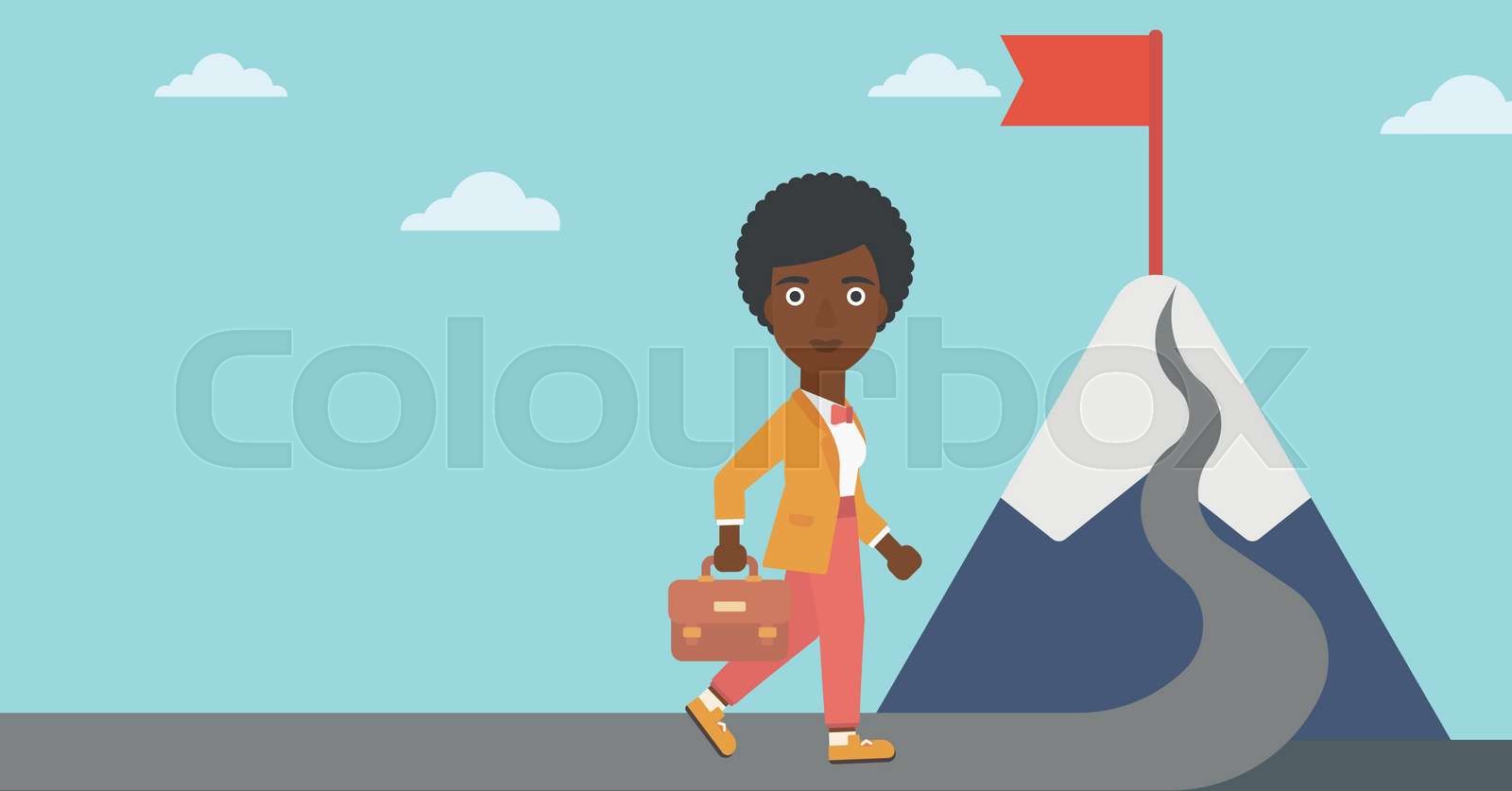 Leader business woman vector illustration. | Stock vector | Colourbox