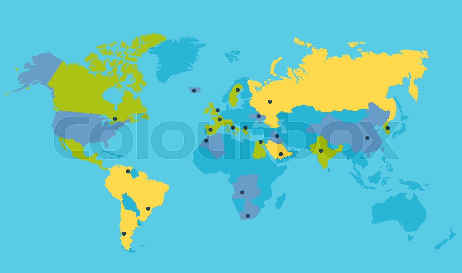 kort, verden, planet | Stock vektor | Colourbox