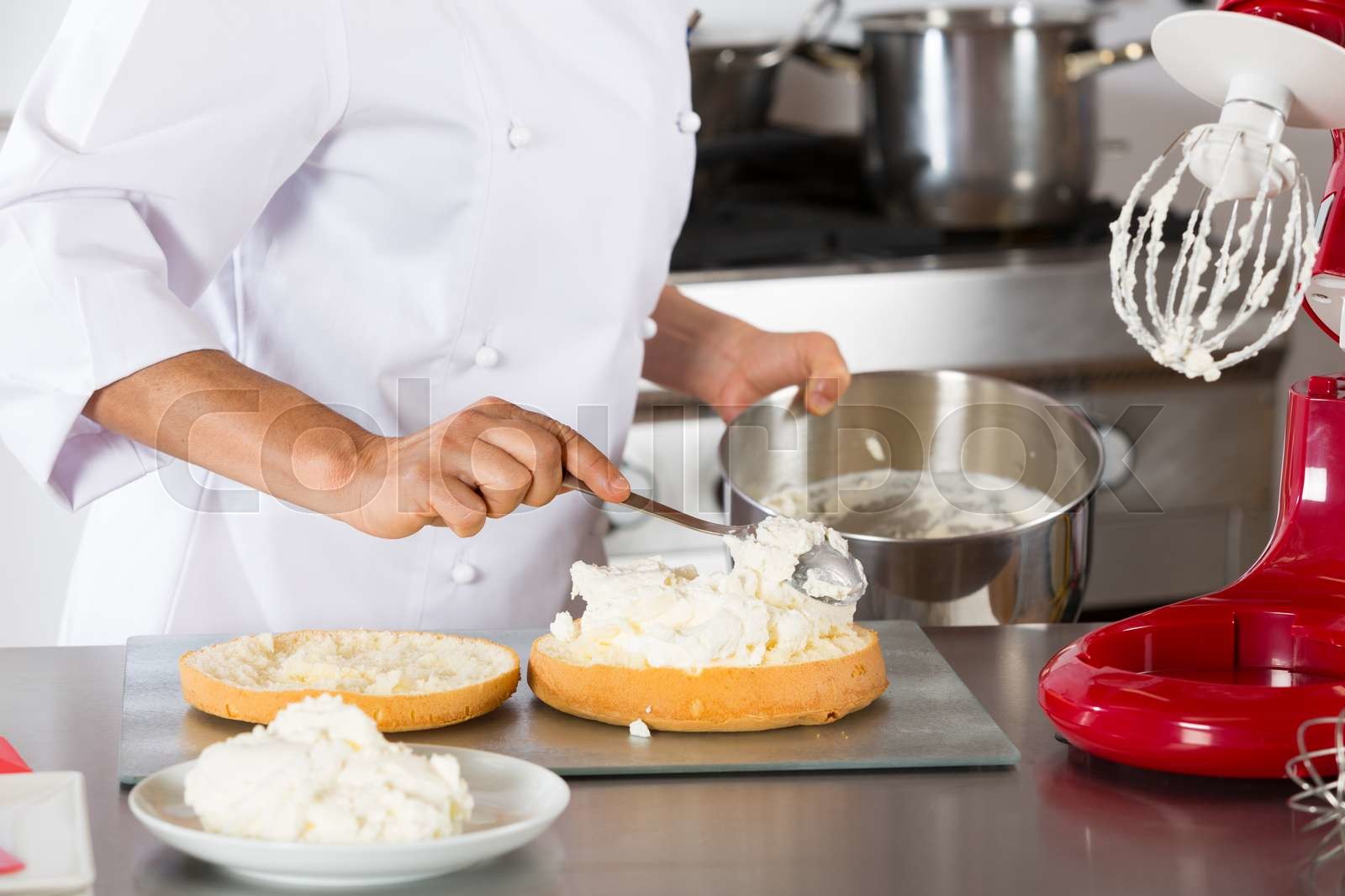 Chef decorating cream | Stock image | Colourbox