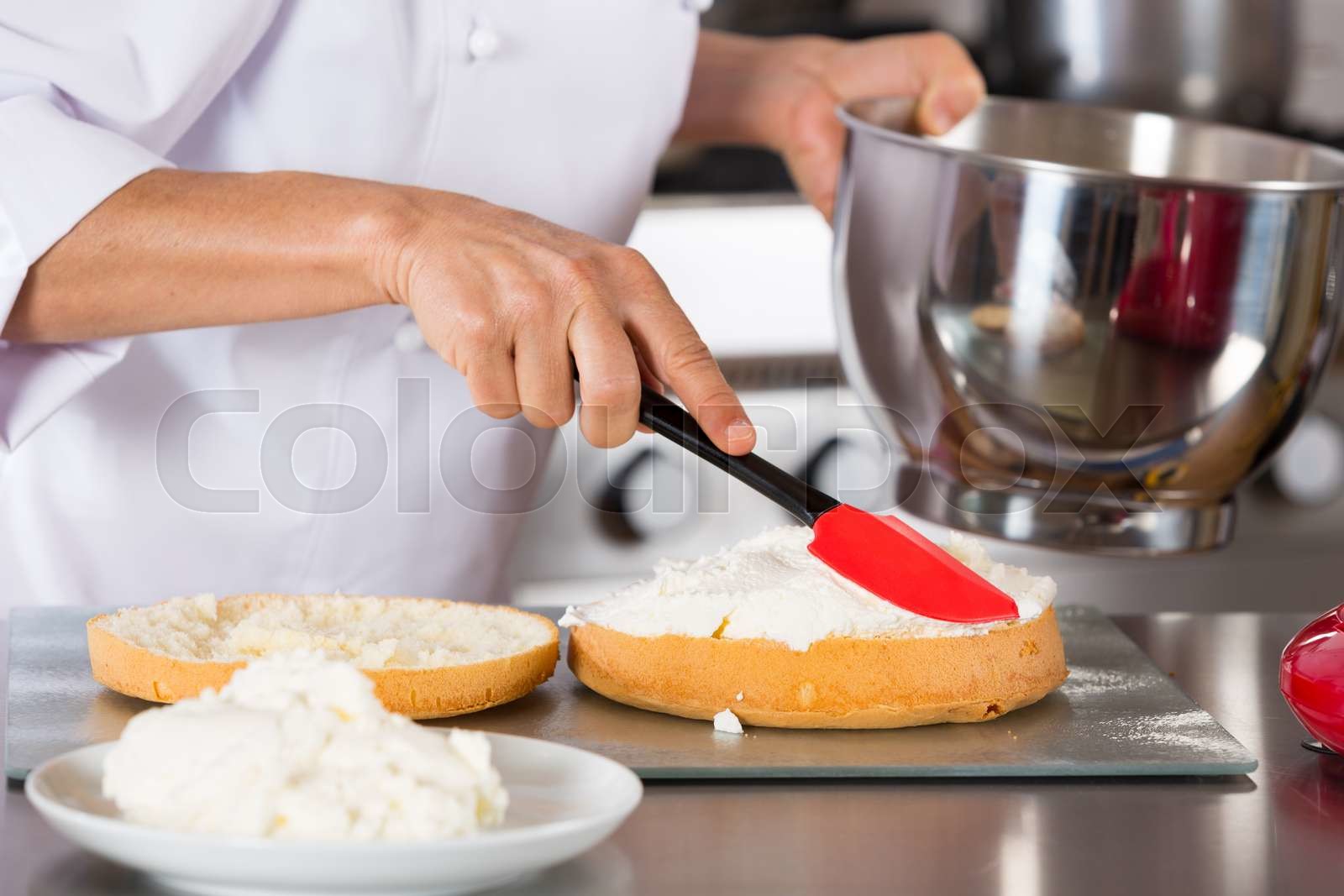 Chef decorating cream | Stock image | Colourbox