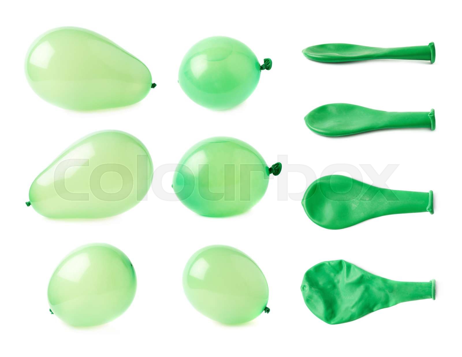 Inflated and deflated air balloons | Stock image | Colourbox