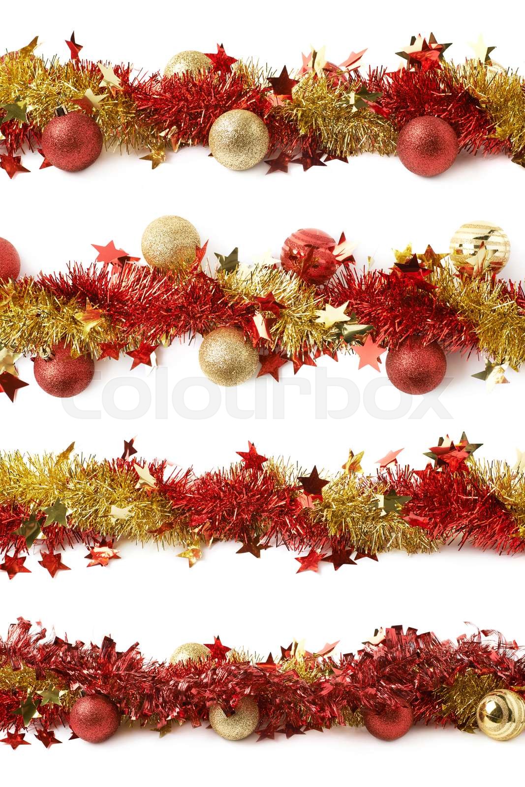 Line of a tinsel garland isolated | Stock image | Colourbox