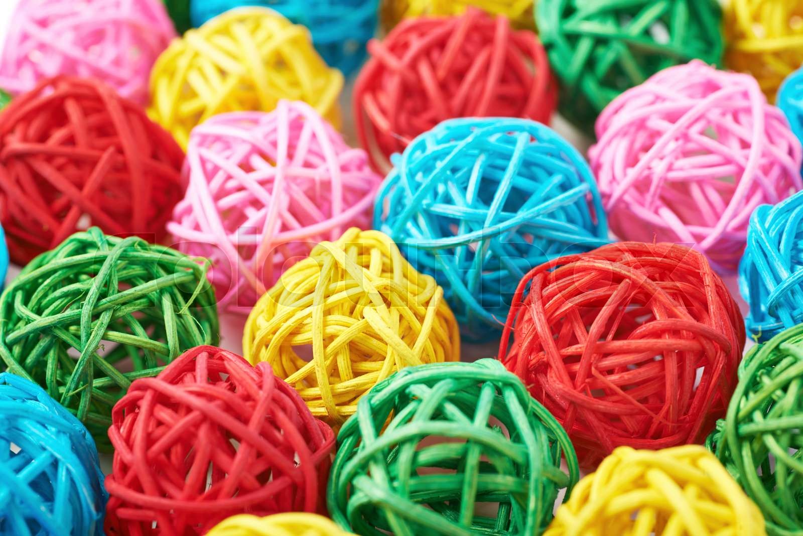Surface covered with straw balls | Stock image | Colourbox
