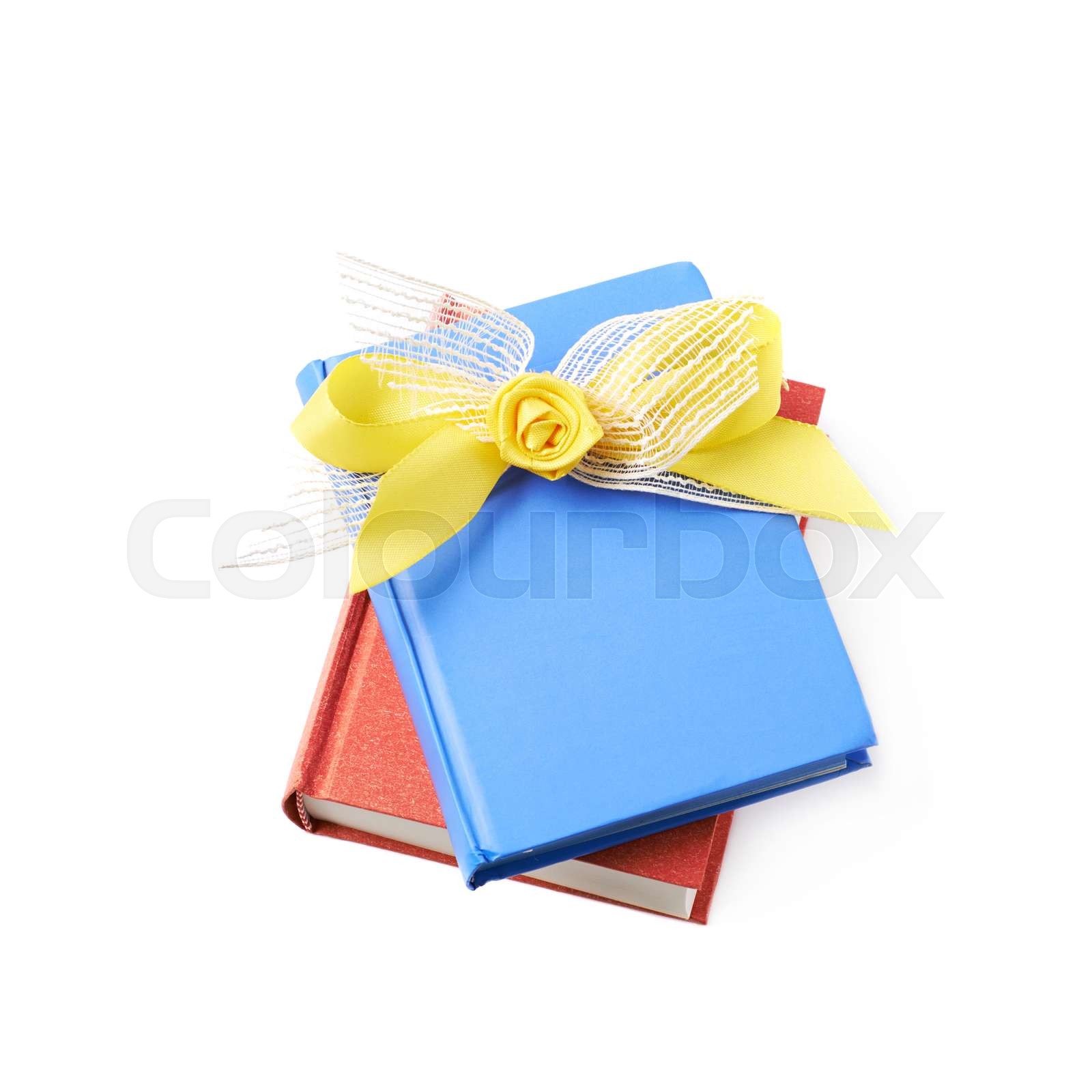 Red and blue book composition isolated | Stock image | Colourbox
