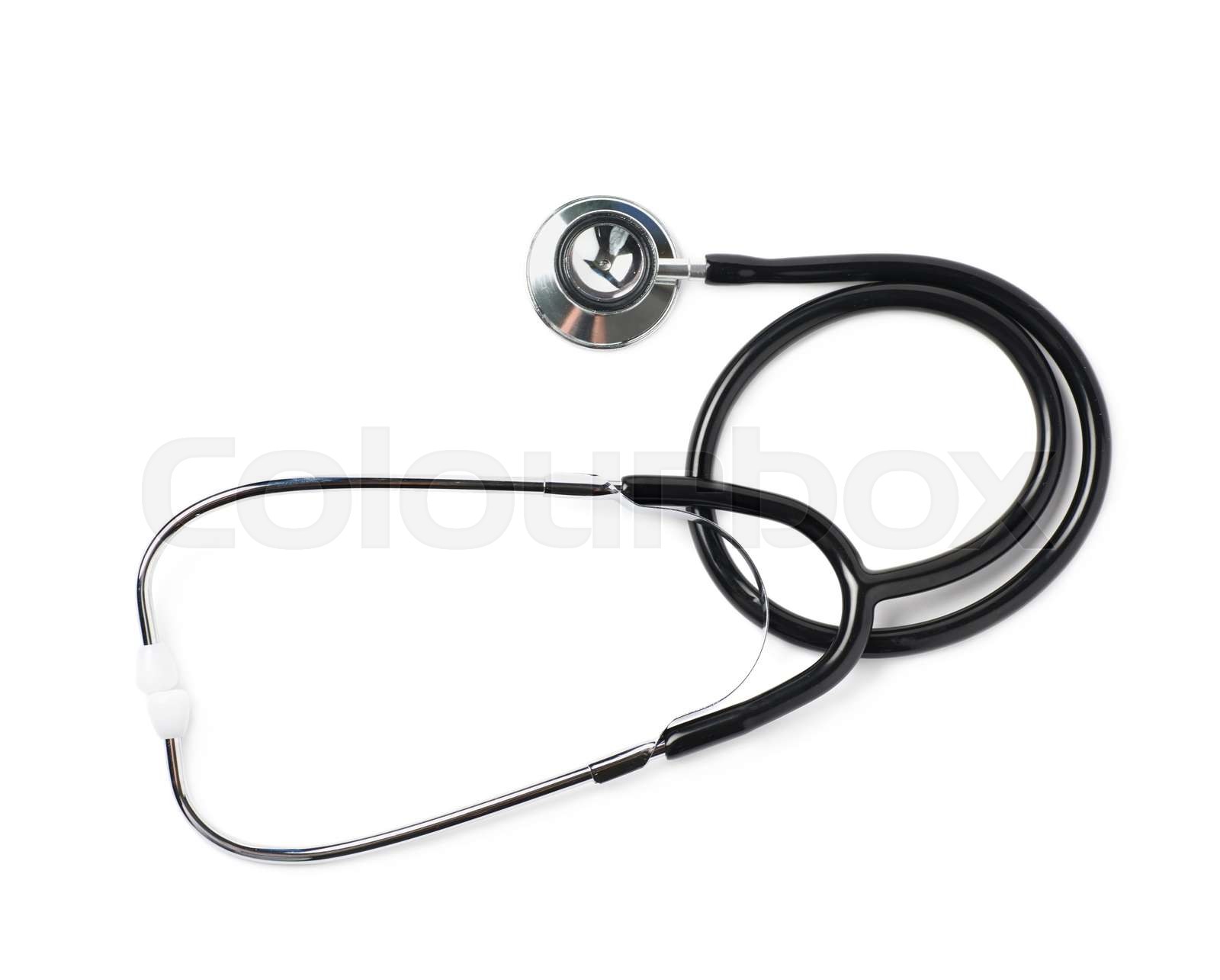 Black medical stethoscope isolated | Stock image | Colourbox