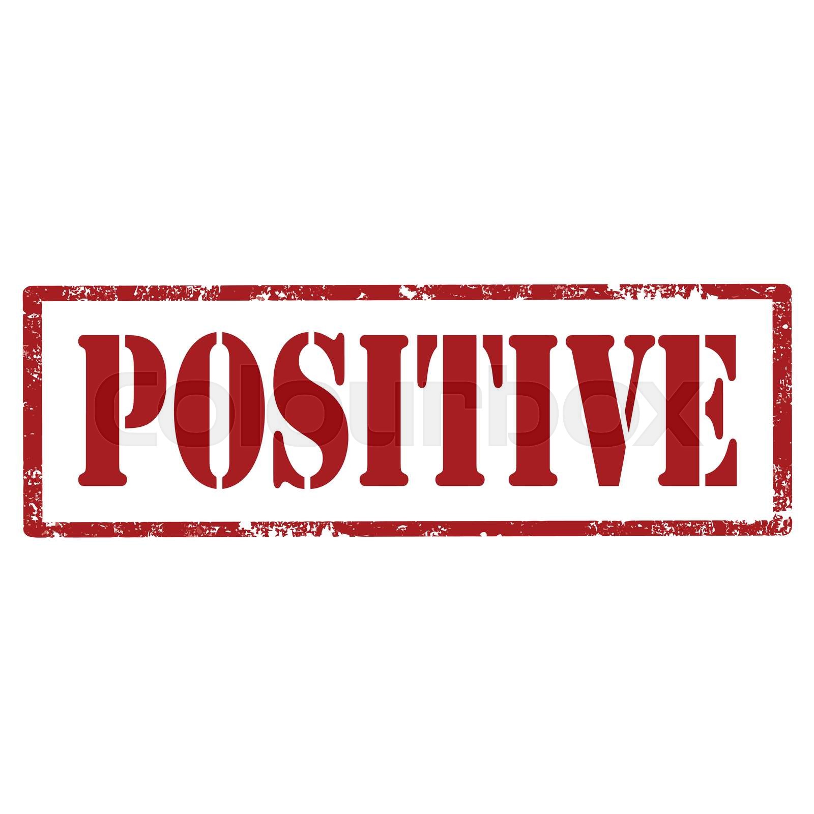 Positive-red stamp | Stock vector | Colourbox