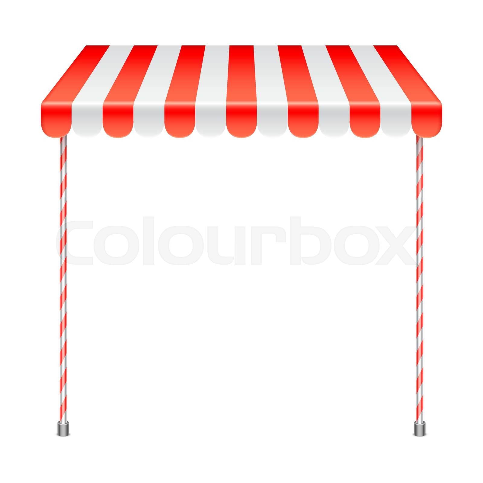 Sale Stand with Red Awning | Stock vector | Colourbox