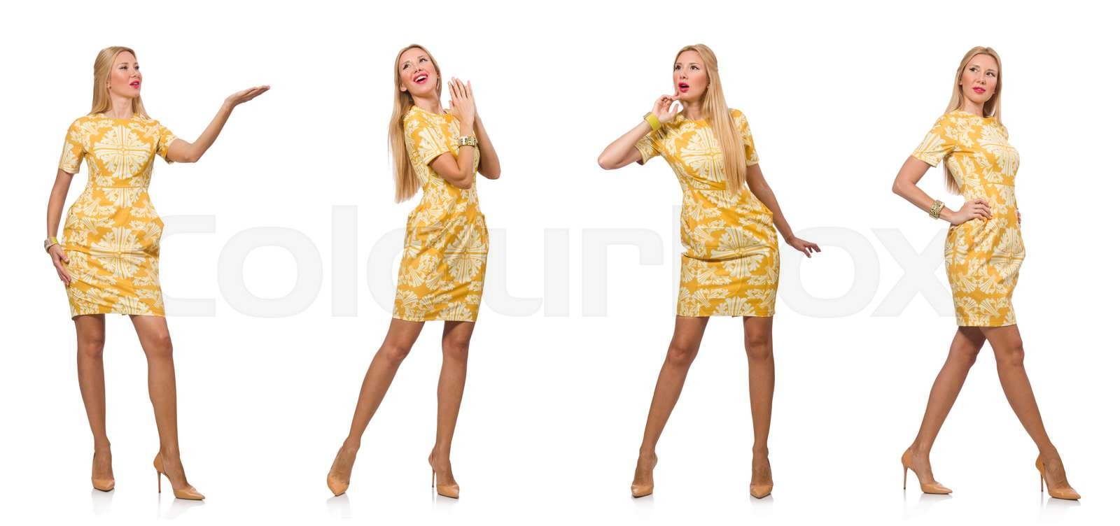 Composite photo of woman in various poses | Stock image | Colourbox