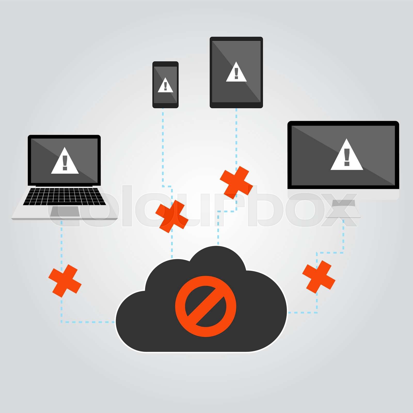 Disconnect Cloud computing internet concept design,vector illustration ...