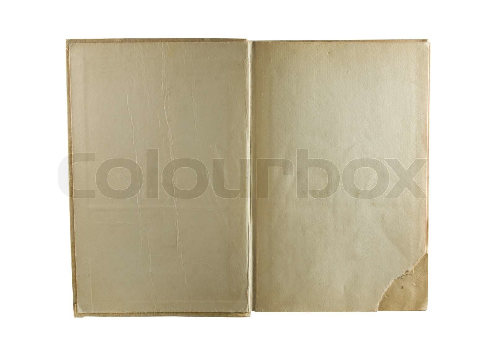 Very old book with Two Blank pages for your copy. | Stock image | Colourbox