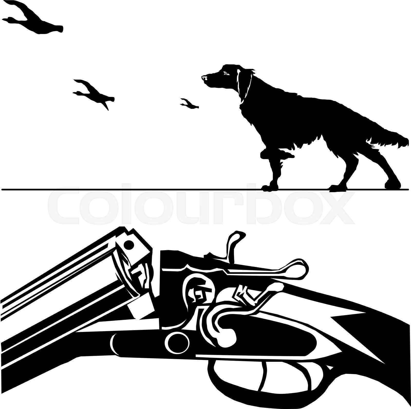 Bird Hunting Dog Silhouette