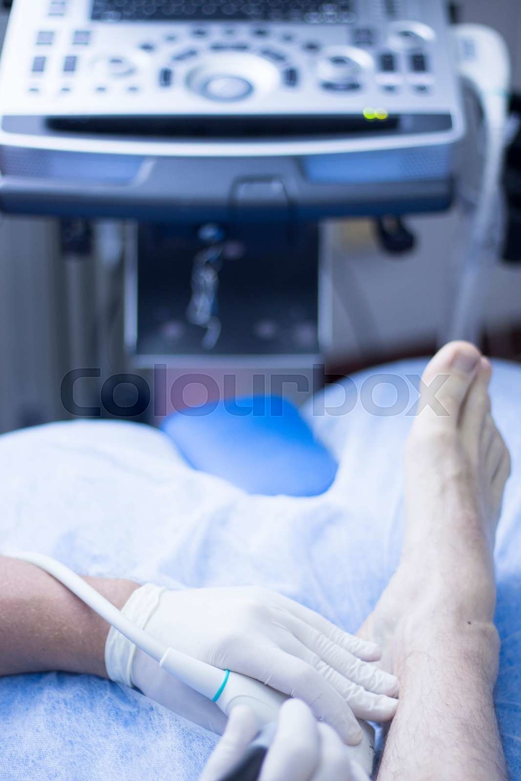 Ultrasound ecography EPI physiotherapist | Stock image | Colourbox