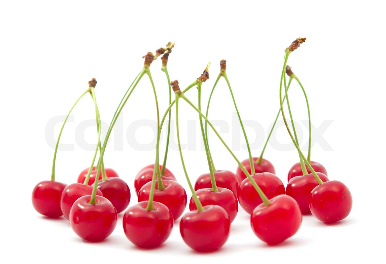 Kirsche auf weißem Hintergrund | Stock Bild | Colourbox