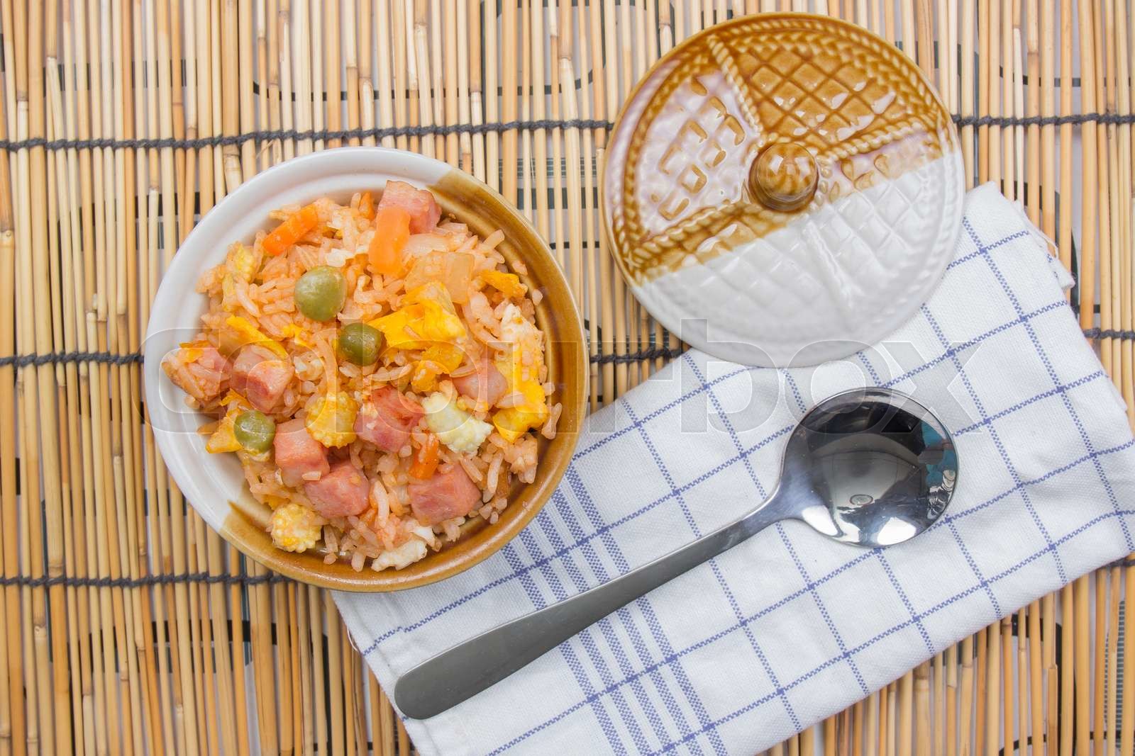 Fried rice in cup | Stock image | Colourbox