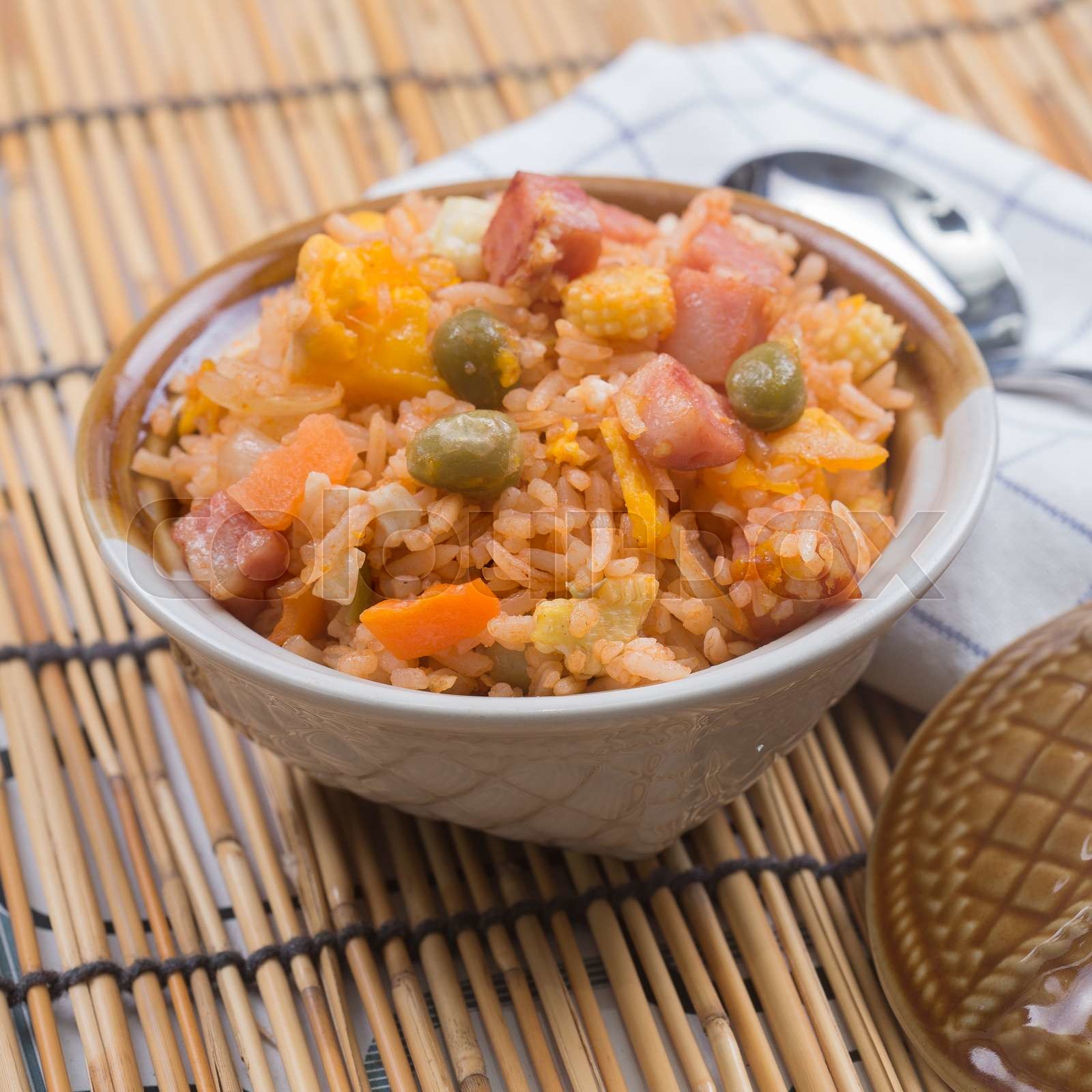 Fried rice in cup | Stock image | Colourbox