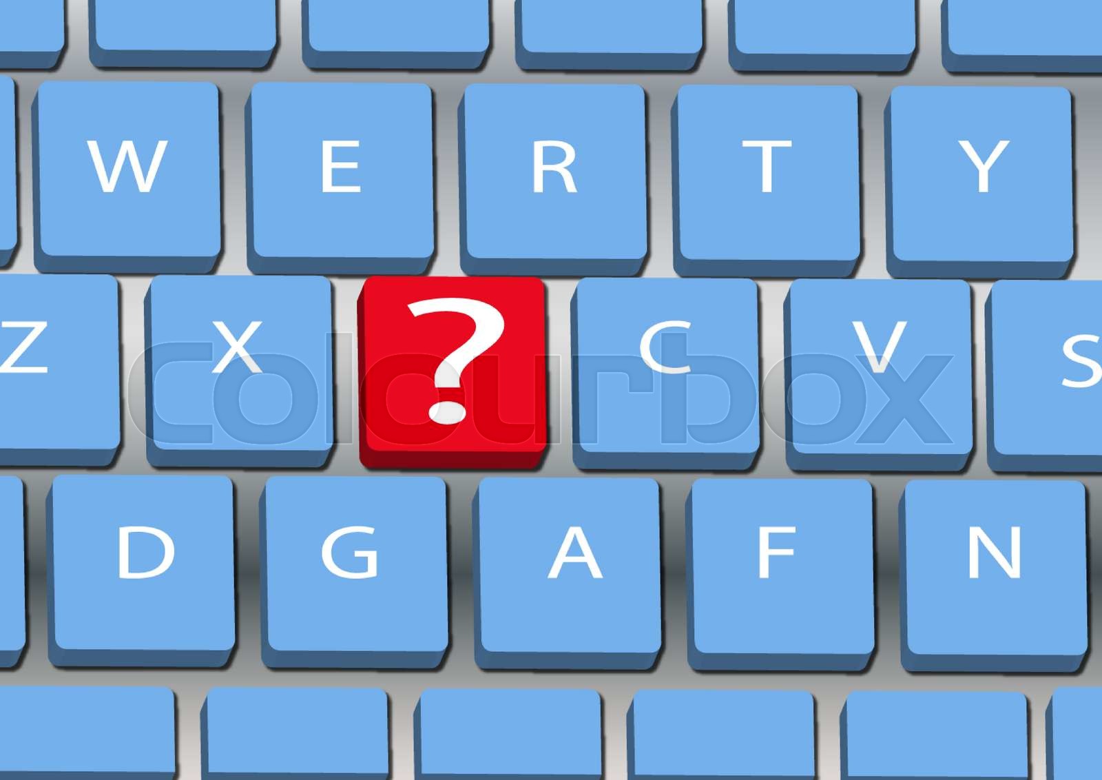 Question mark key on keyboard | Stock vector | Colourbox