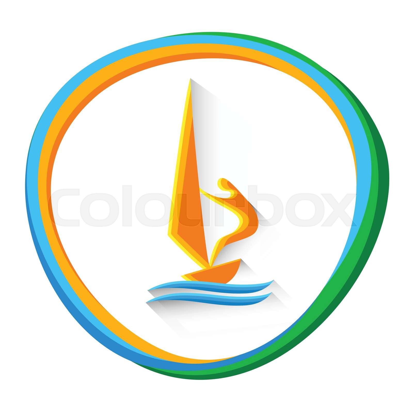 Sailing Sport Sailor Competition Icon | Stock vector | Colourbox