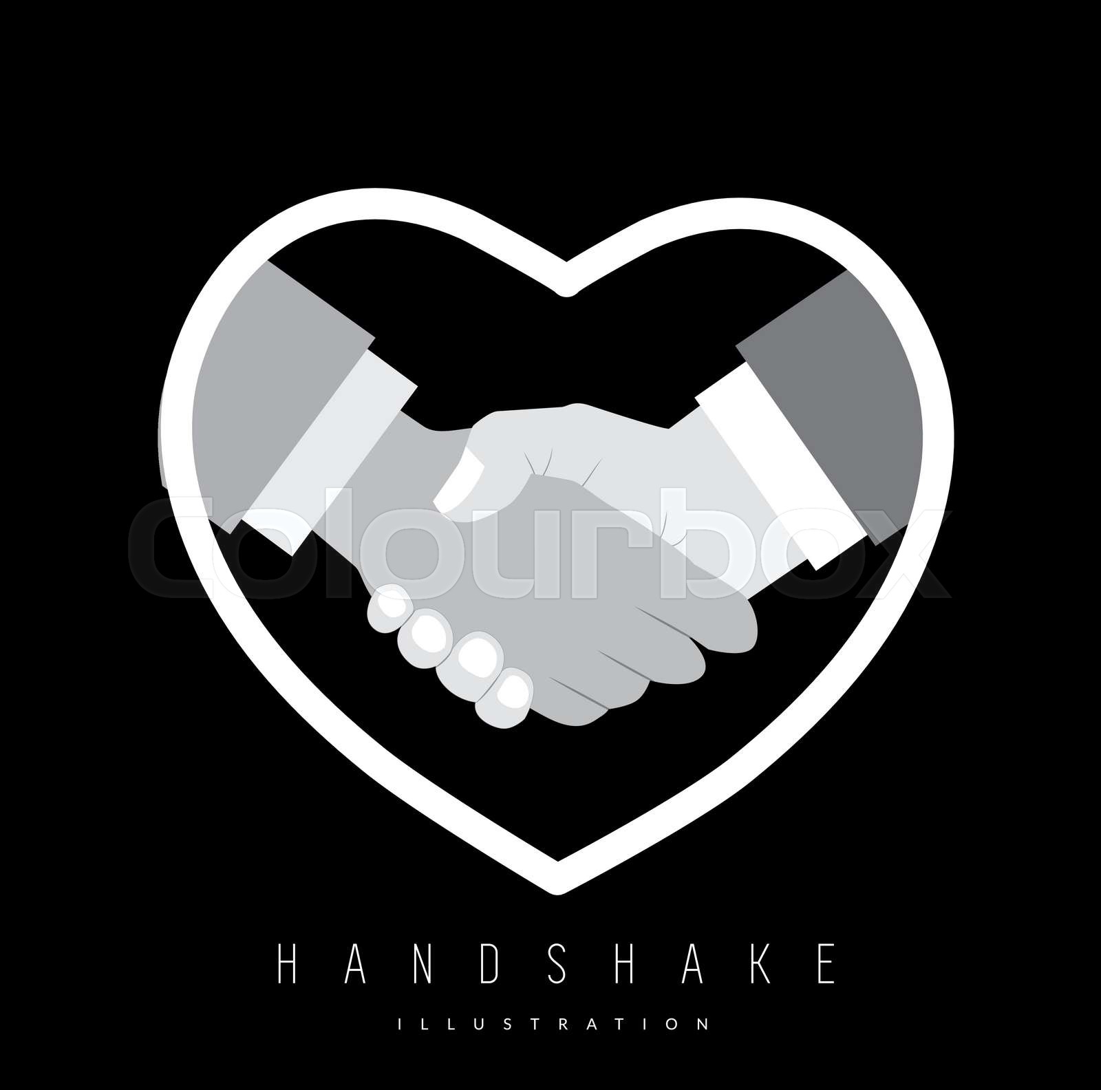 Close up of handshake for gay pride | Stock vector | Colourbox