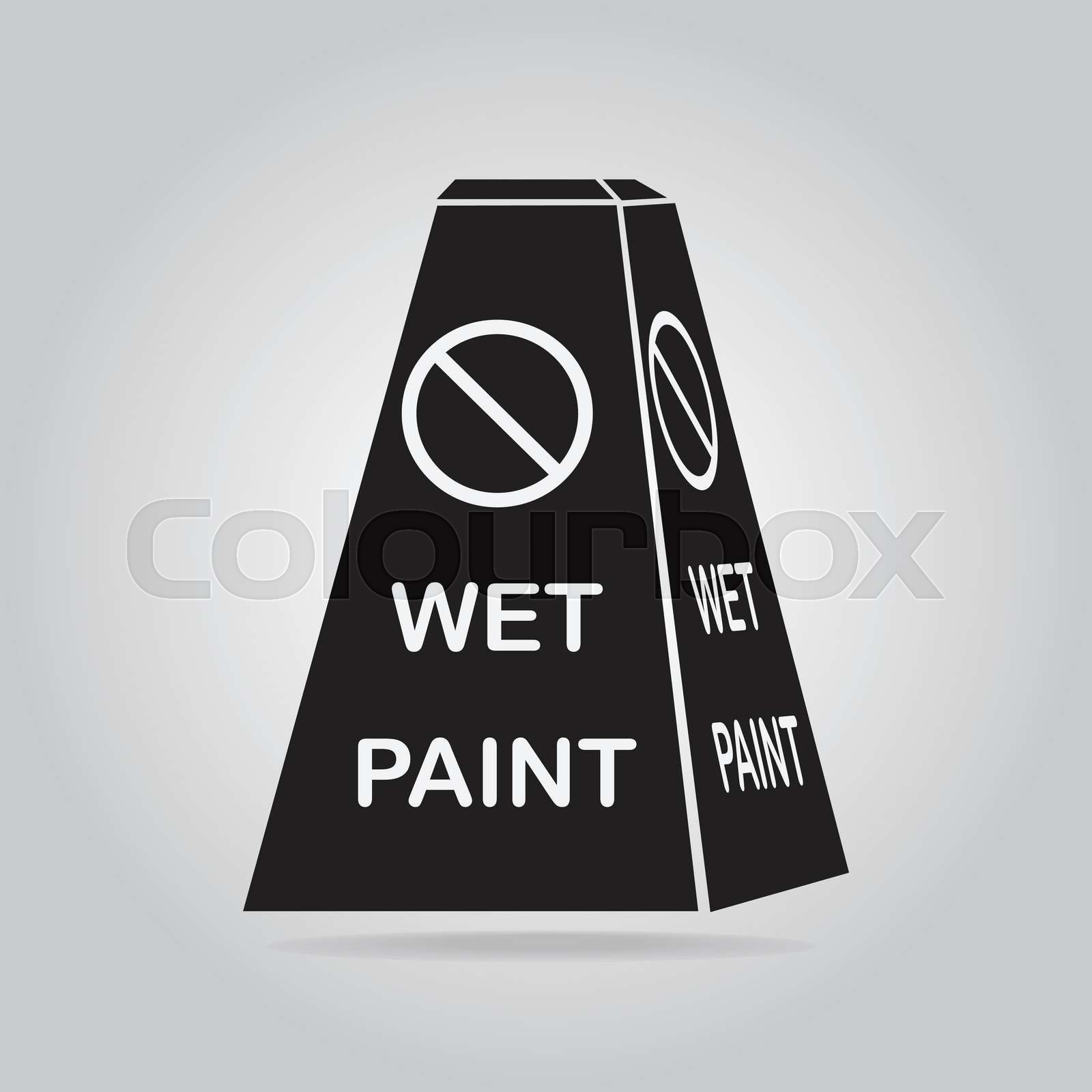 Wet paint sign | Stock vector | Colourbox