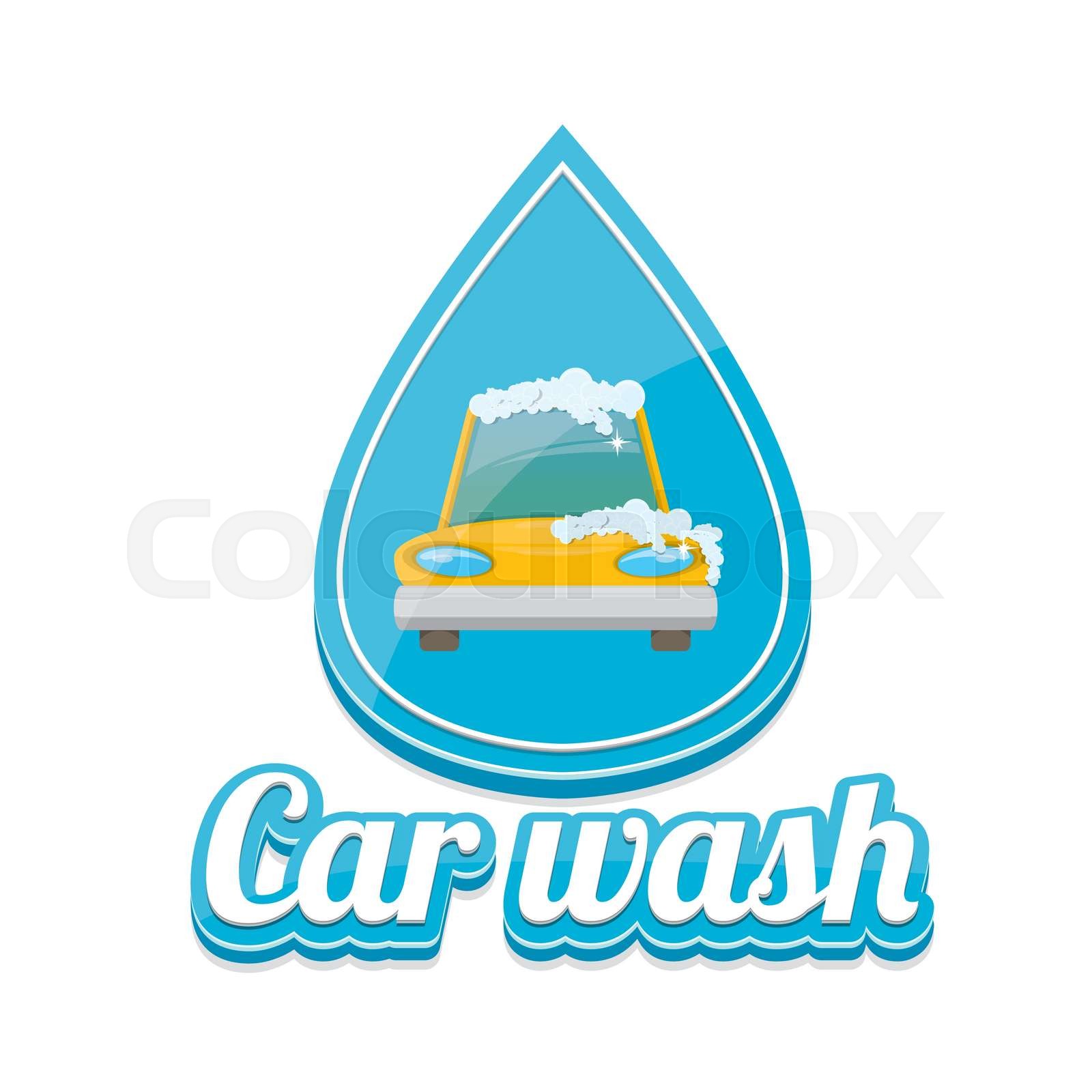 vector Car wash icons set isolated on white. | Stock vector | Colourbox