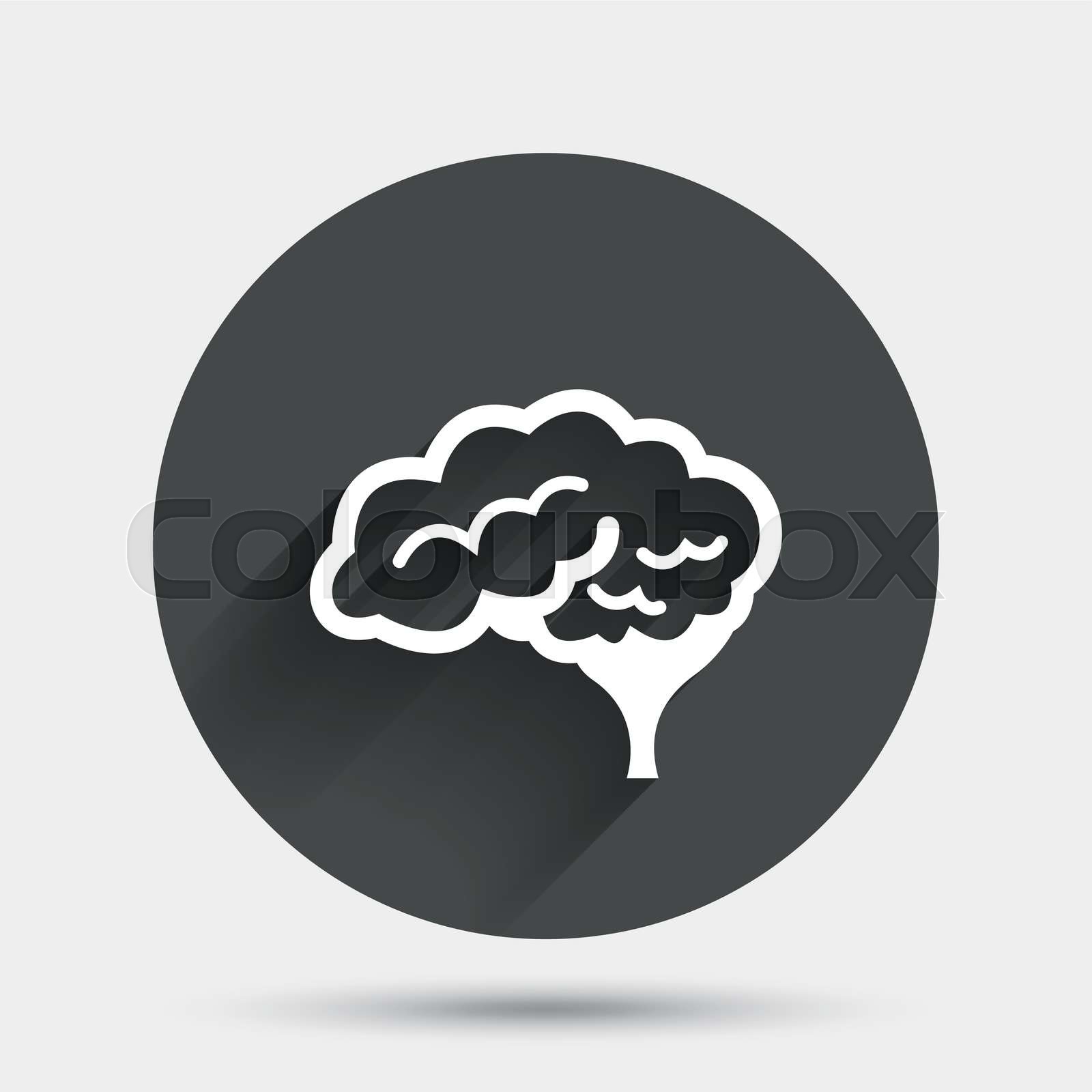 Brain sign icon. Intelligent smart mind. | Stock vector | Colourbox