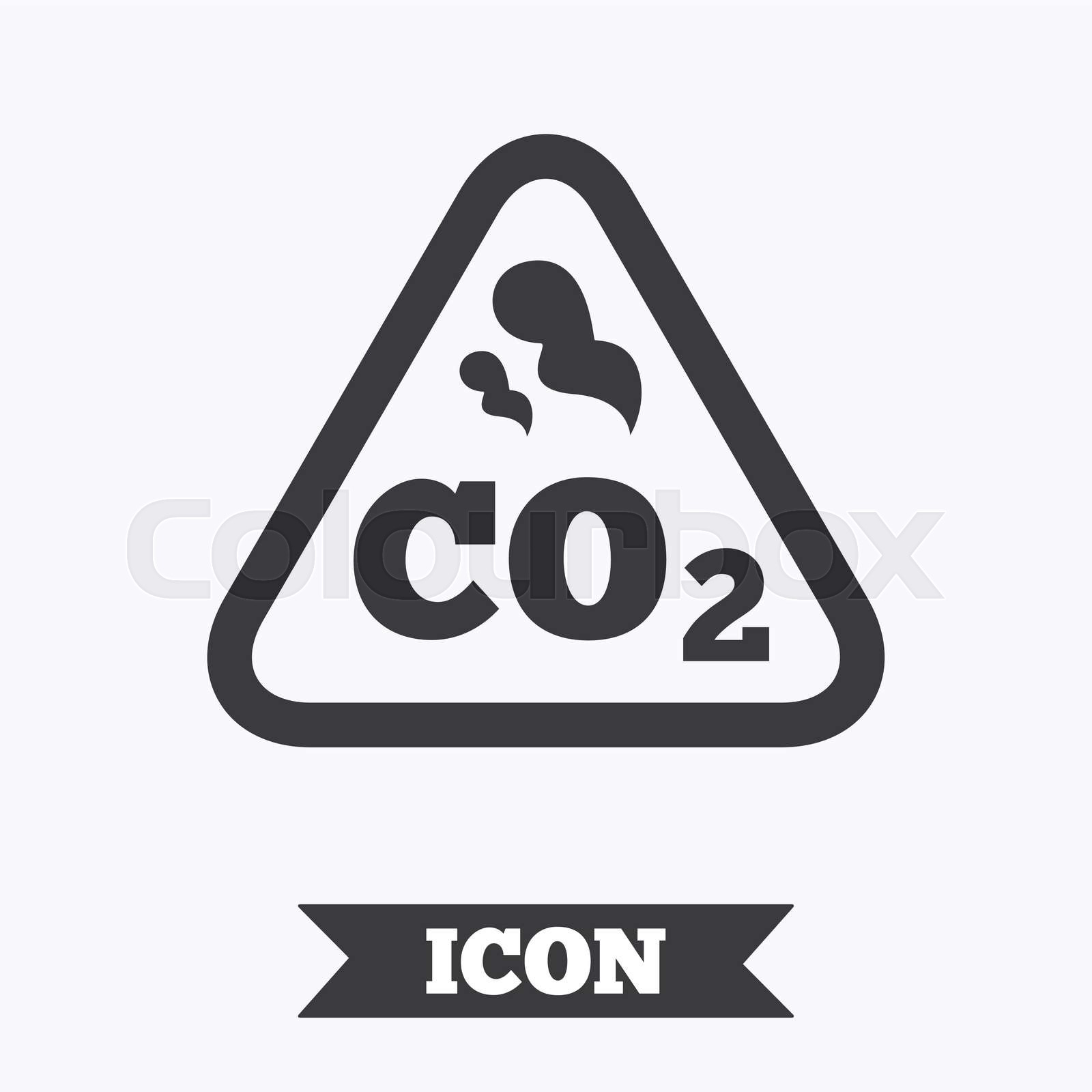 CO2 carbon dioxide formula sign icon. Chemistry. | Stock vector | Colourbox