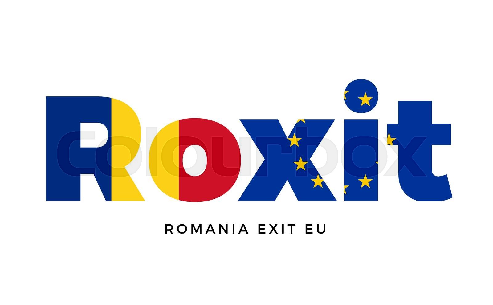ROXIT - Romania exit from European Union on Referendum. | Stock vector ...
