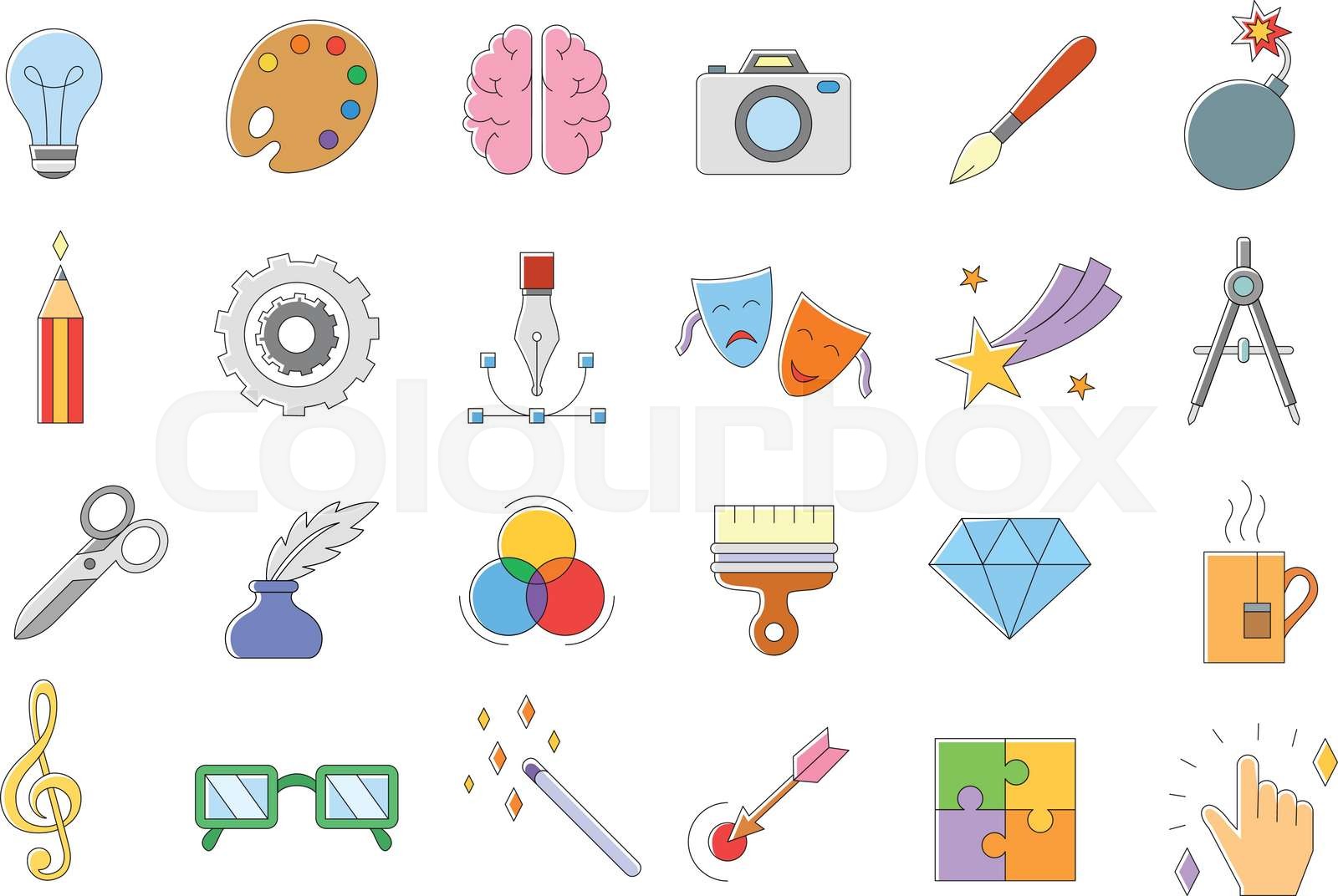 Art vector icons set | Stock vector | Colourbox