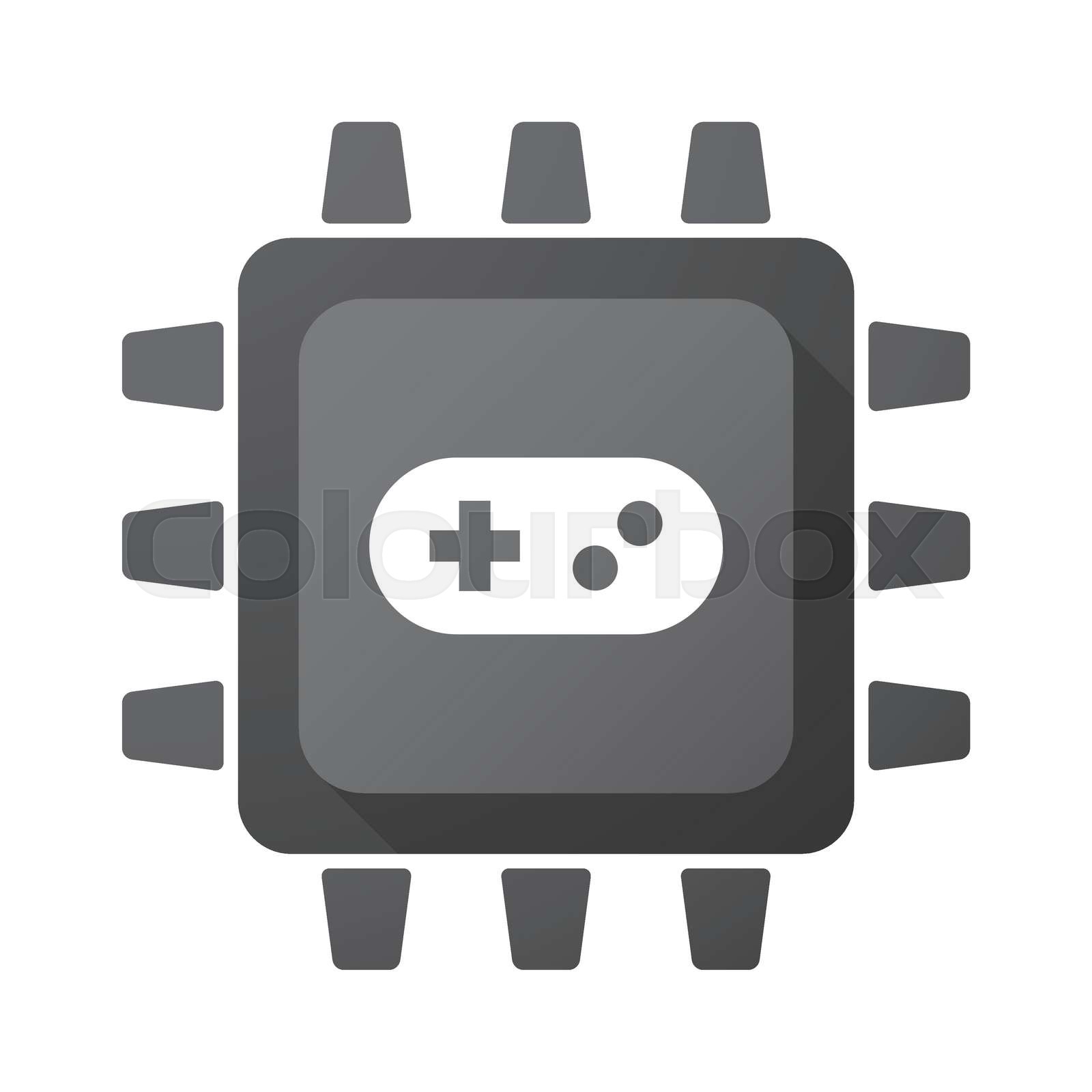 Isolated CPU chip icon with a game pad | Stock vector | Colourbox