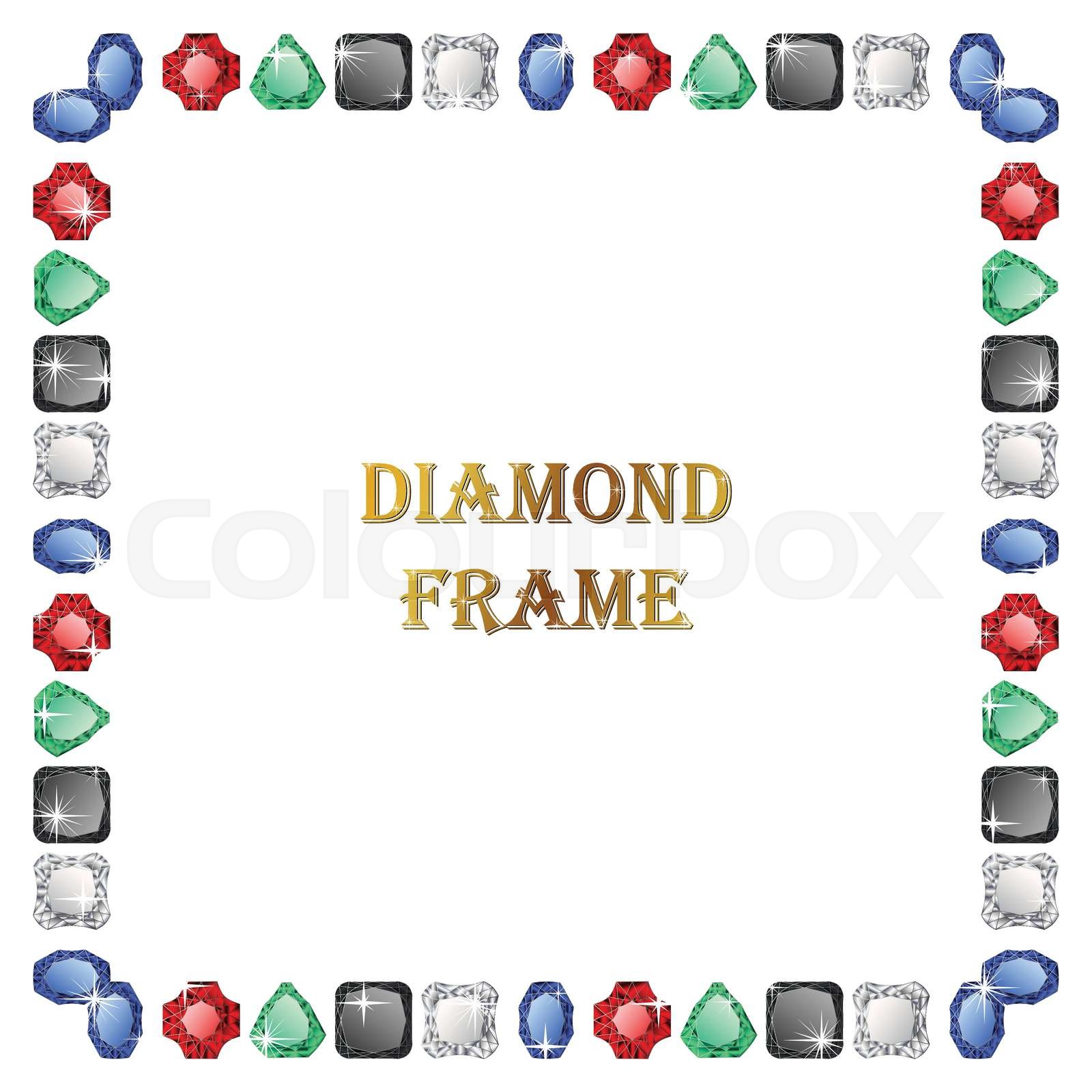 Diamond square frame | Stock vector | Colourbox