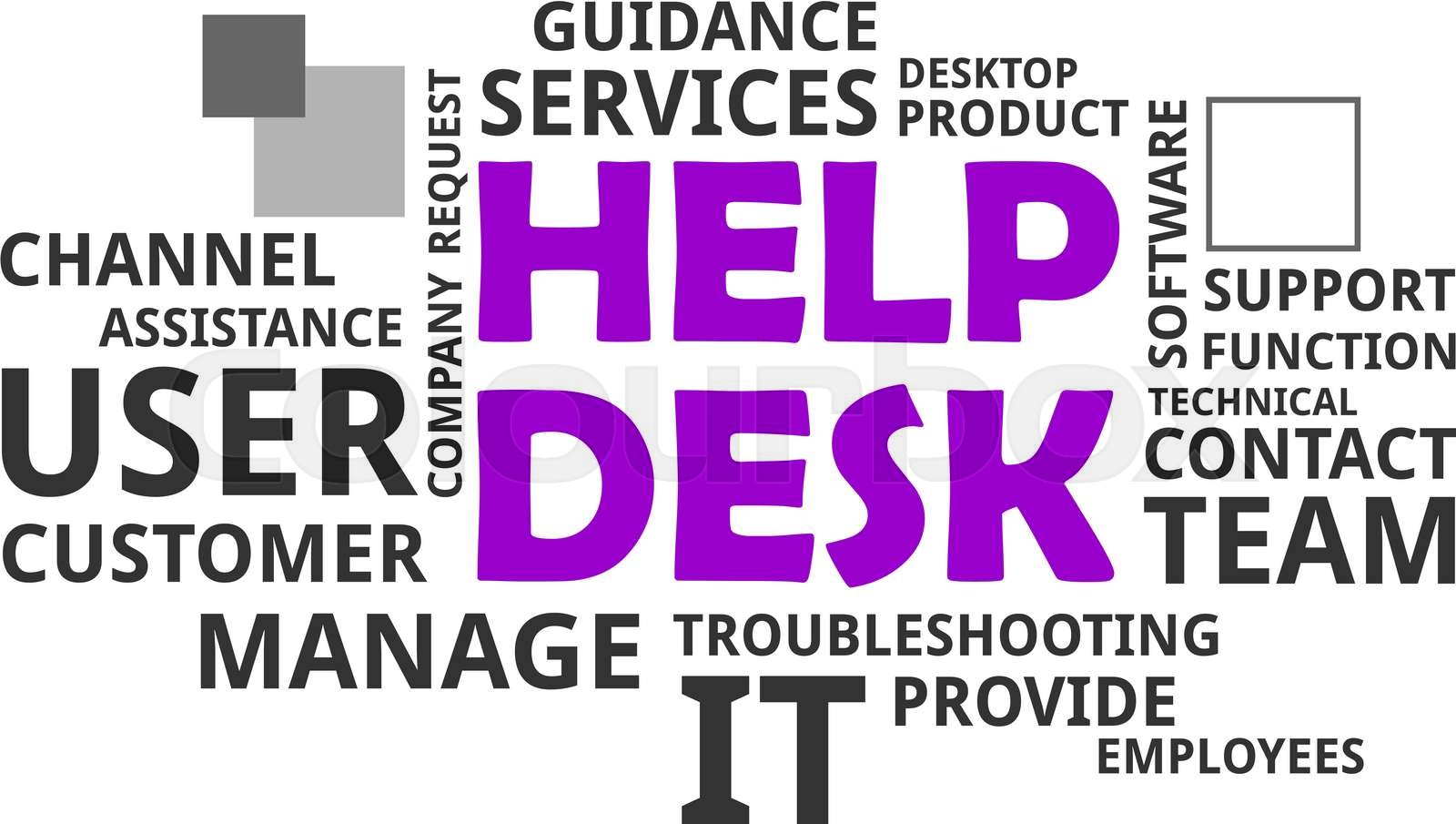 word cloud - help desk | Stock vector | Colourbox