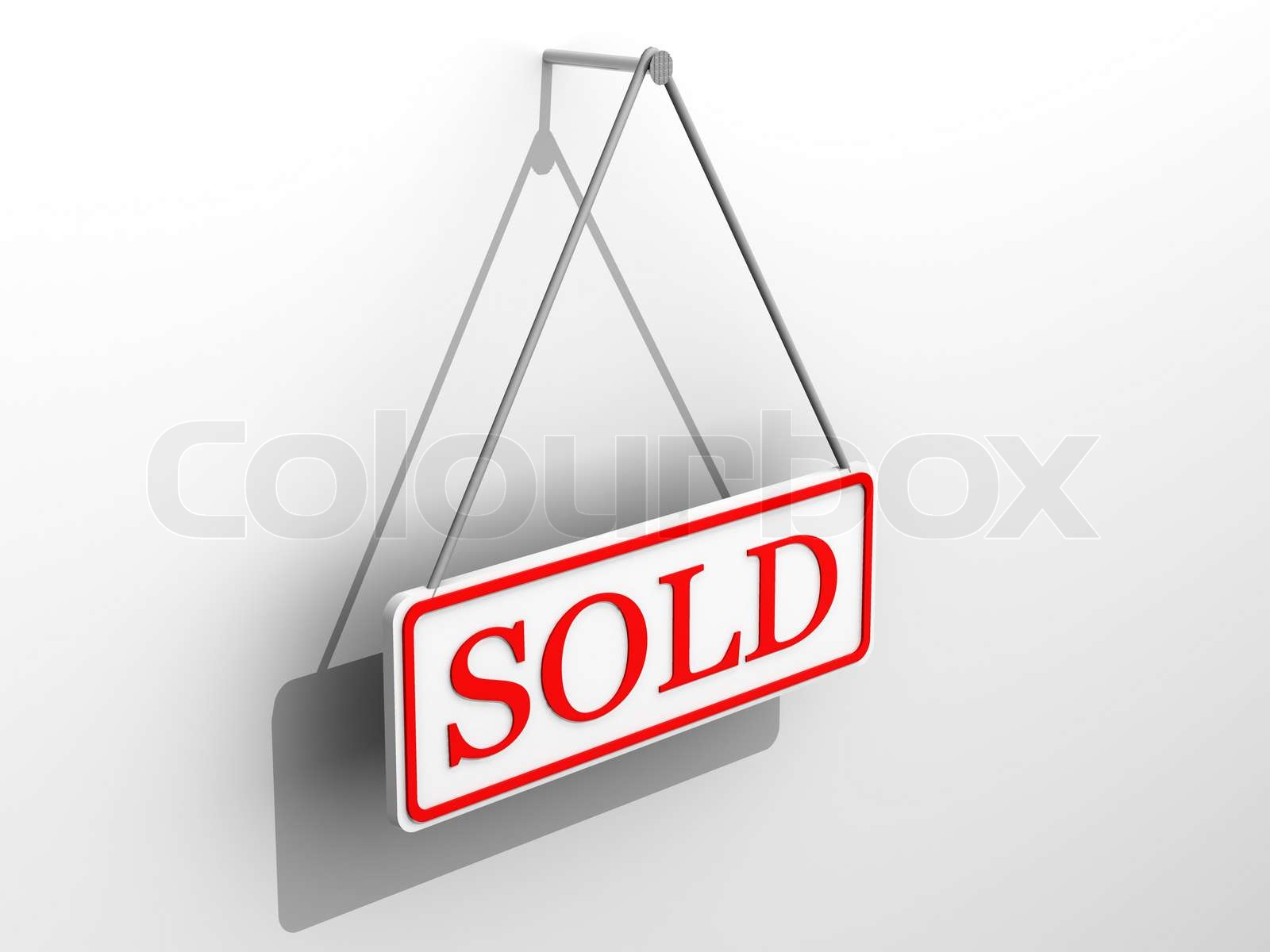 Sign "sold". 3d | Stock image | Colourbox