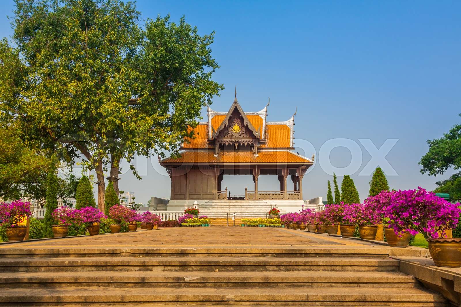 Typical buddhist monastery roof, Thailand | Stock image | Colourbox