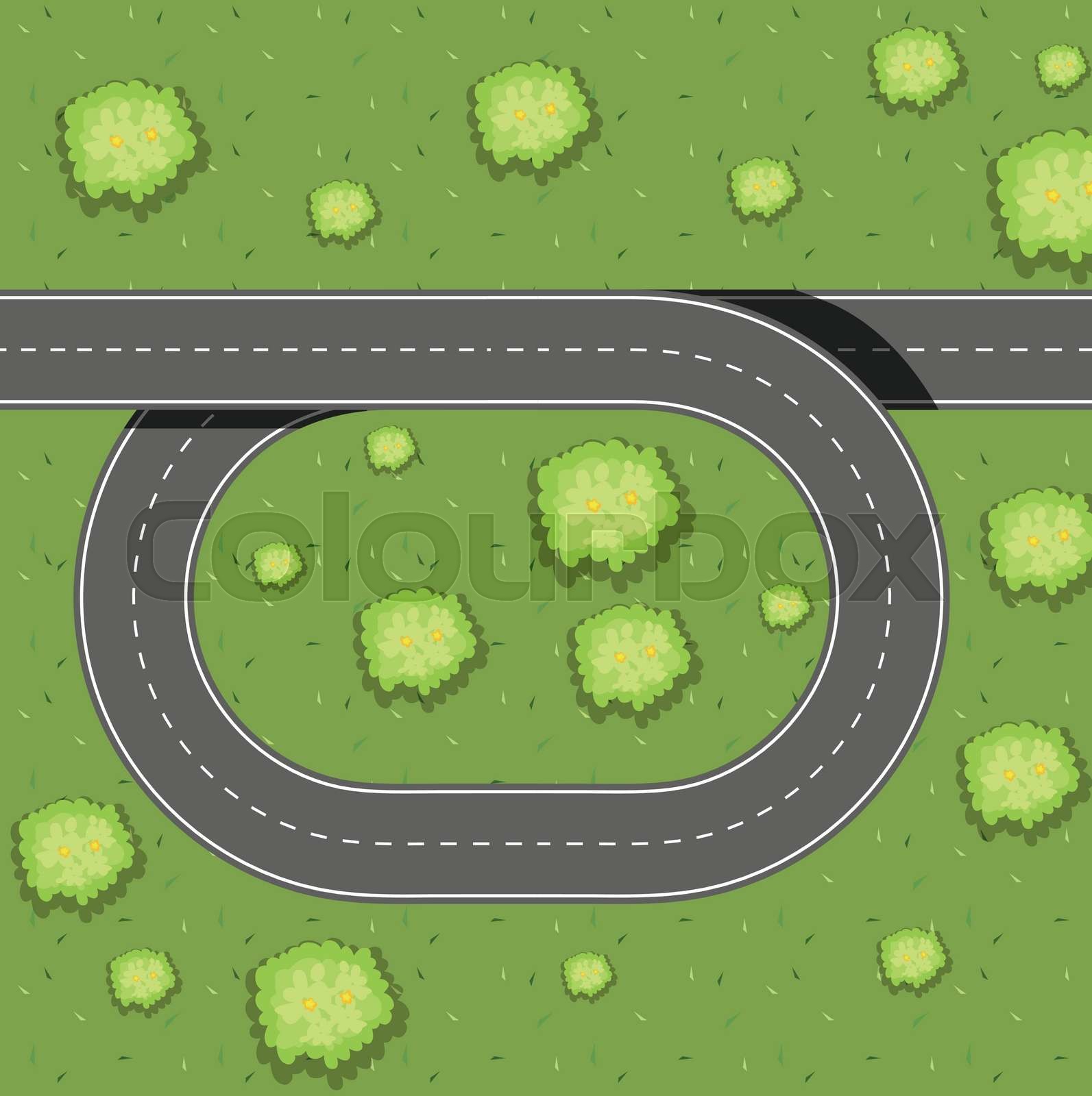 szene, pfad, zeichnung | Stock-Vektor | Colourbox